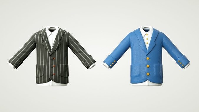 cartoon suit jacket 3D model | CGTrader