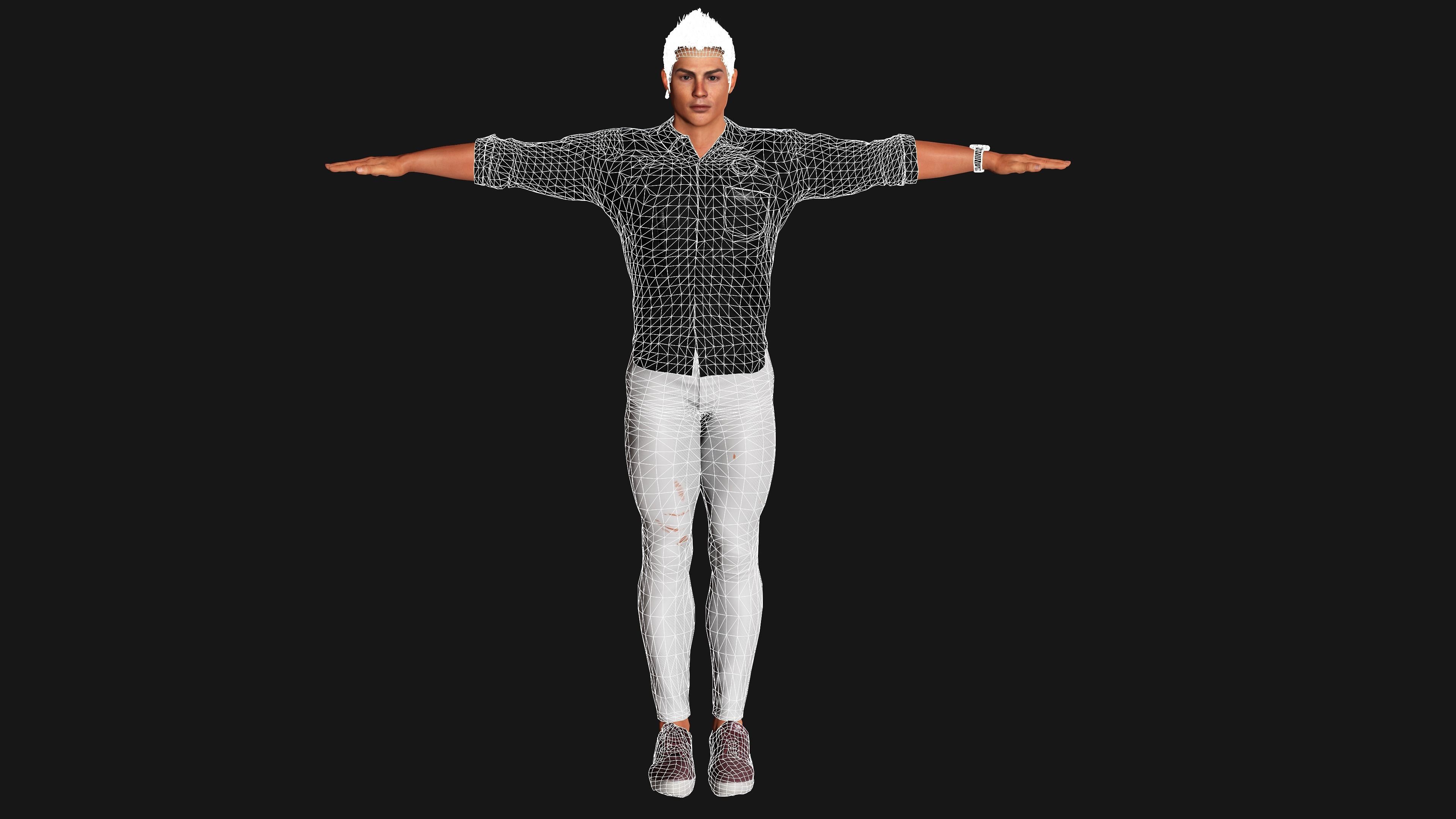 3D model CRISTIANO RONALDO 3D MODEL- RIGGED GAME READY CHARACTER VR ...