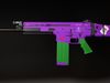 3D model FN SCAR Heavy Mk17 Custom Joker theme and five type of bullet ...