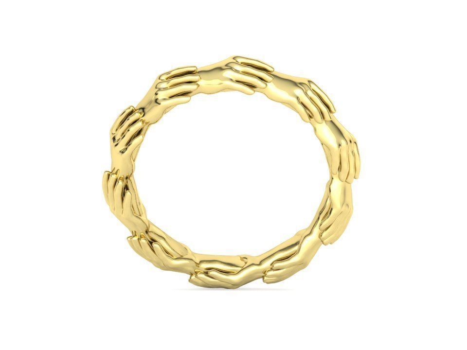 Hands Band Ring Own design Wedding Band 7US size 3D model 3D printable ...