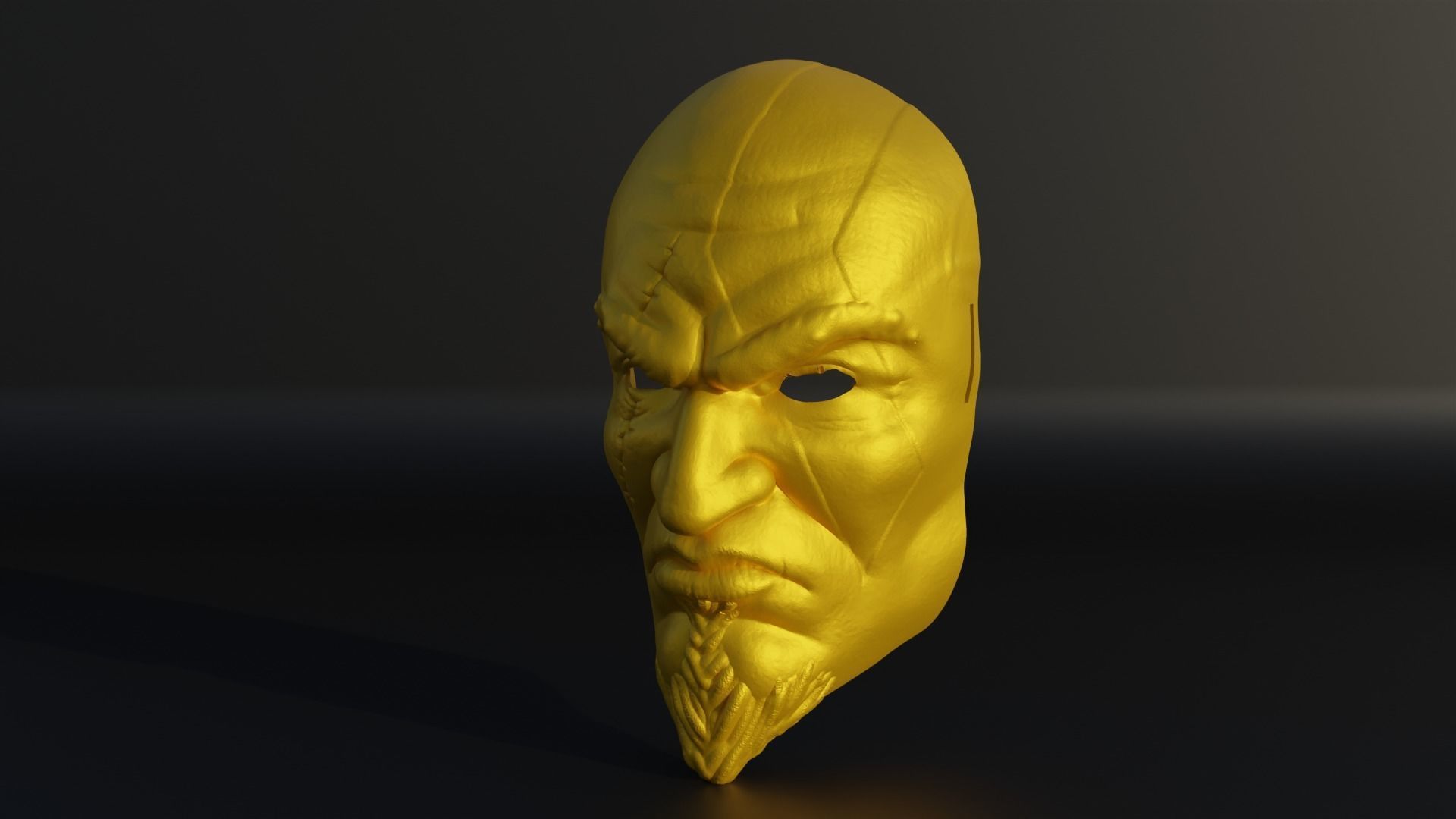 Kratos The God Of War Face Mask 3D model 3D printable | CGTrader
