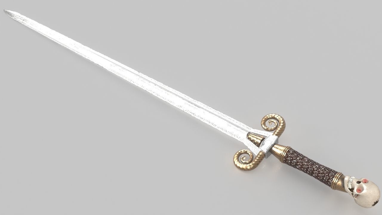 3D model The Skull Cracker Sword VR / AR / low-poly | CGTrader