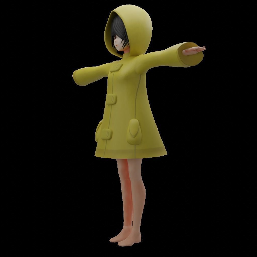3D model 3D Girl Model from Little Nightmare low-poly 3D model VR / AR ...
