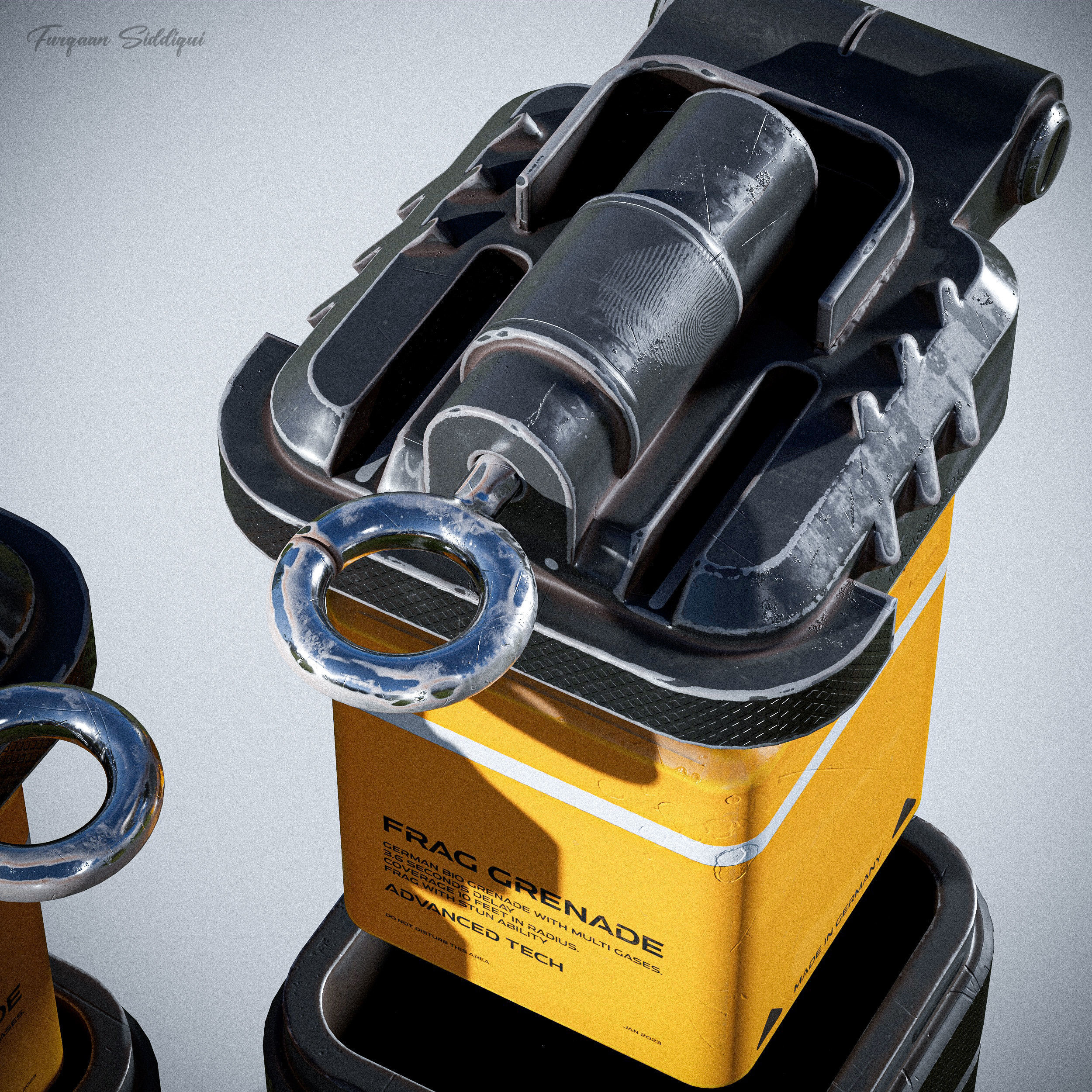 3D model Sci-fi Bulky Frag Grenade VR / AR / low-poly | CGTrader