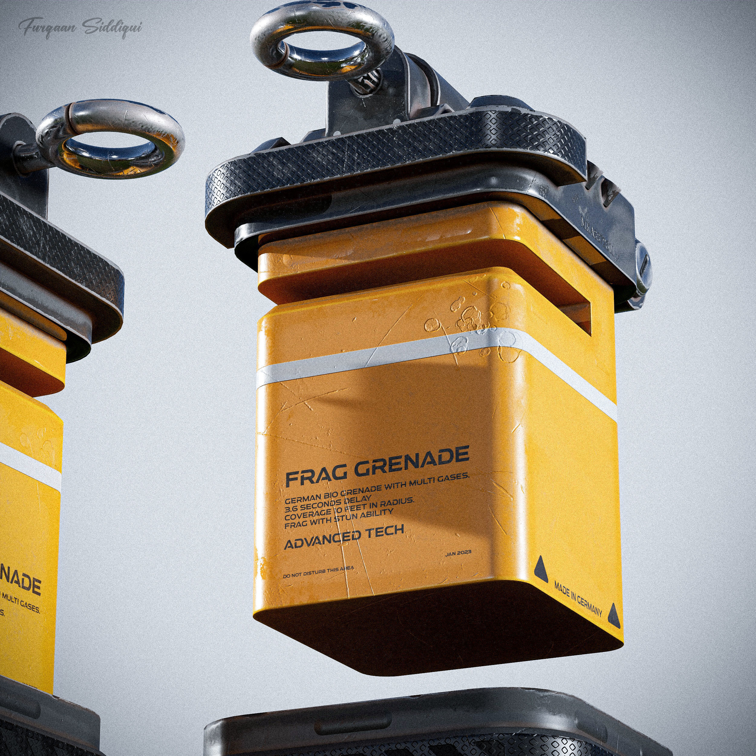 3D model Sci-fi Bulky Frag Grenade VR / AR / low-poly | CGTrader