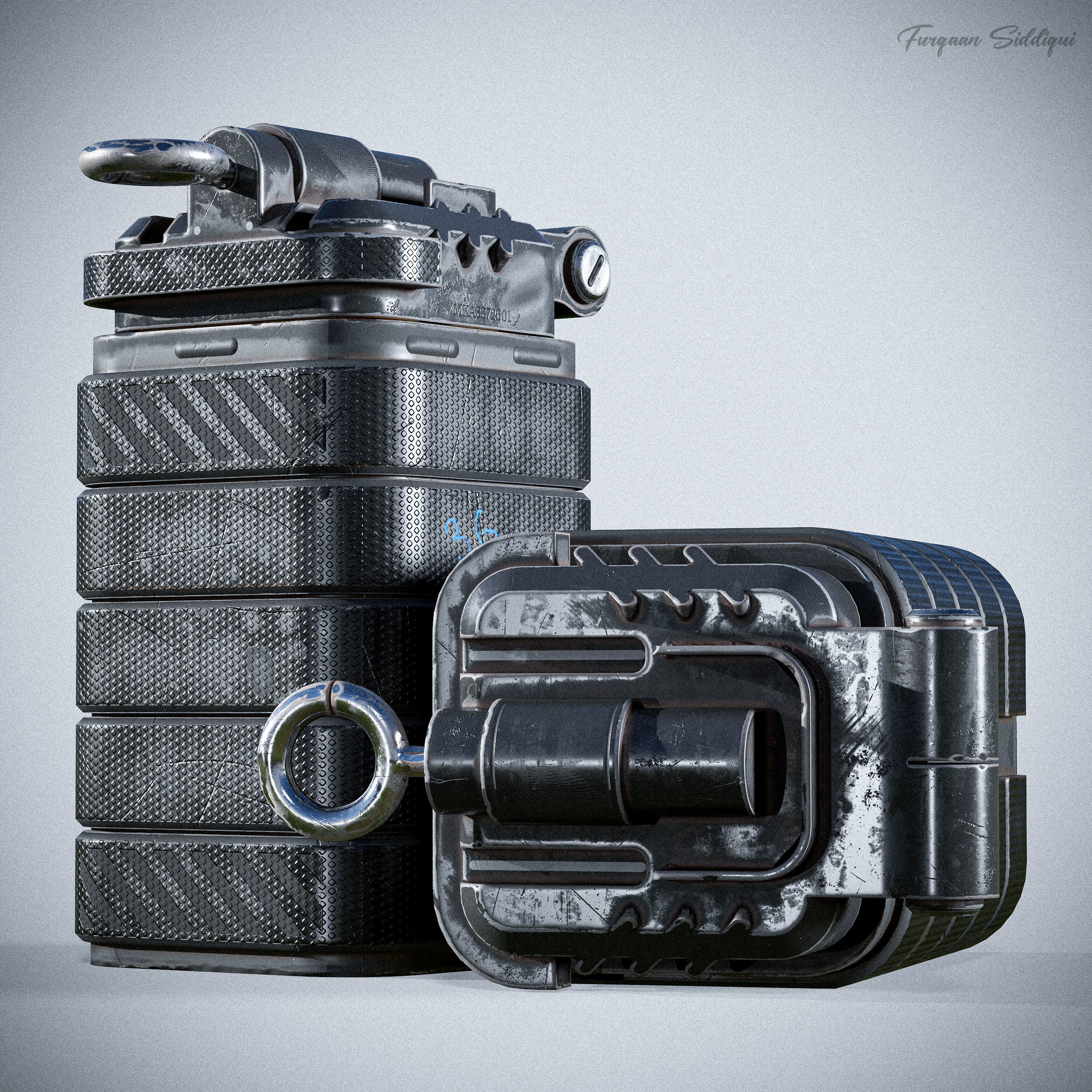 3D model Sci-fi Bulky Frag Grenade VR / AR / low-poly | CGTrader