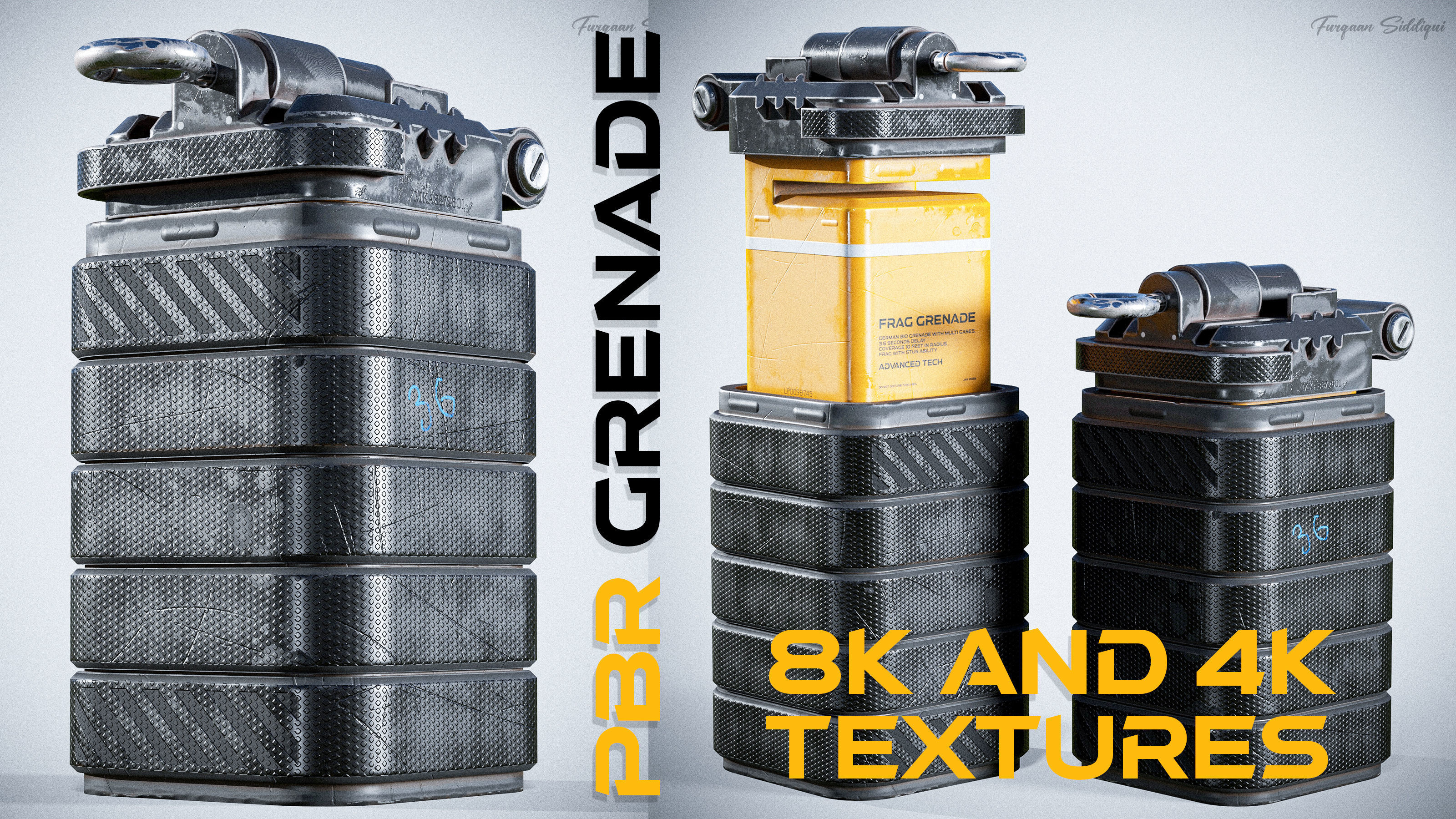 3D model Sci-fi Bulky Frag Grenade VR / AR / low-poly | CGTrader