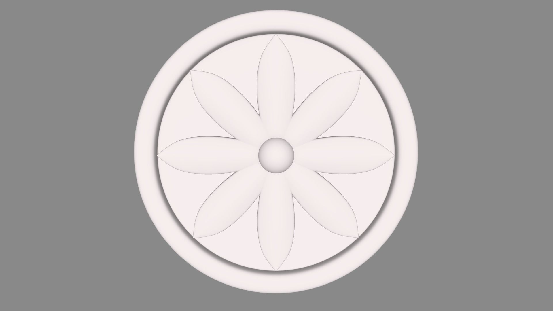 Round rosette 007 3D model 3D model 3D printable | CGTrader