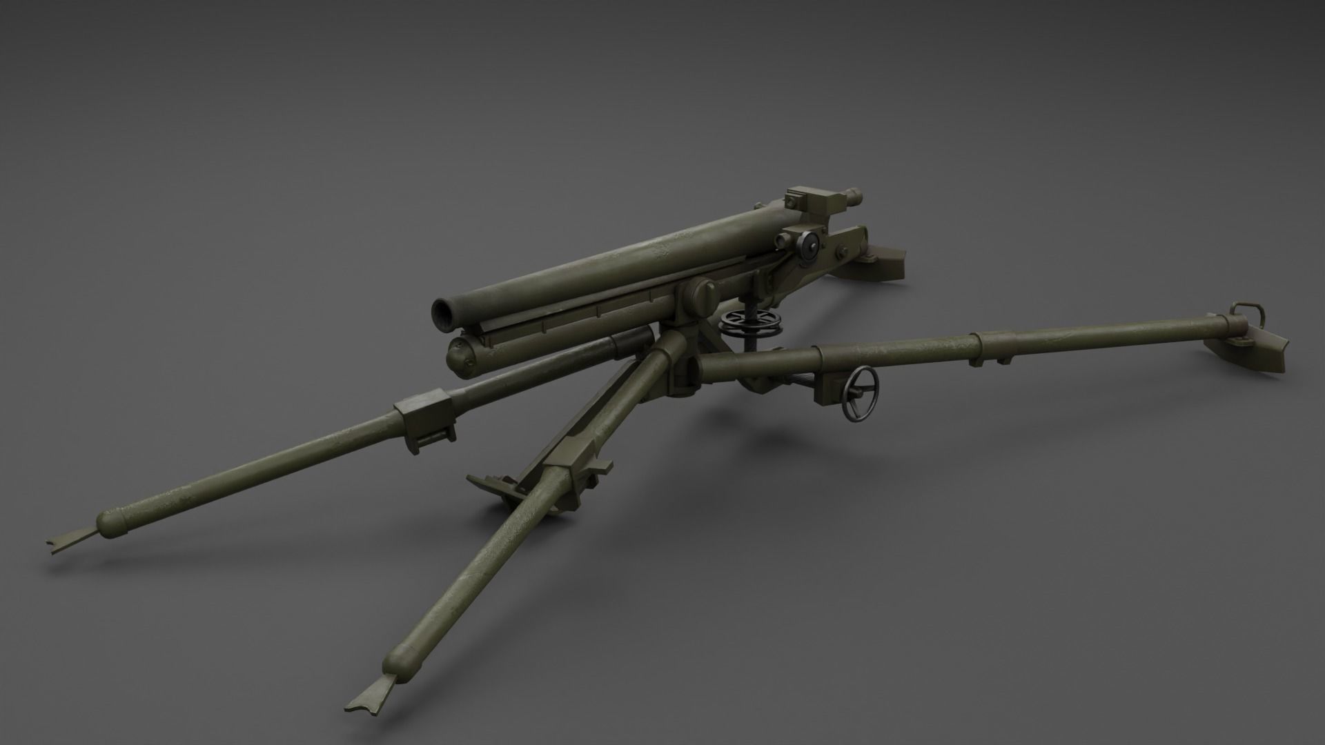3D model Type 11 37 mm infantry gun VR / AR / low-poly | CGTrader