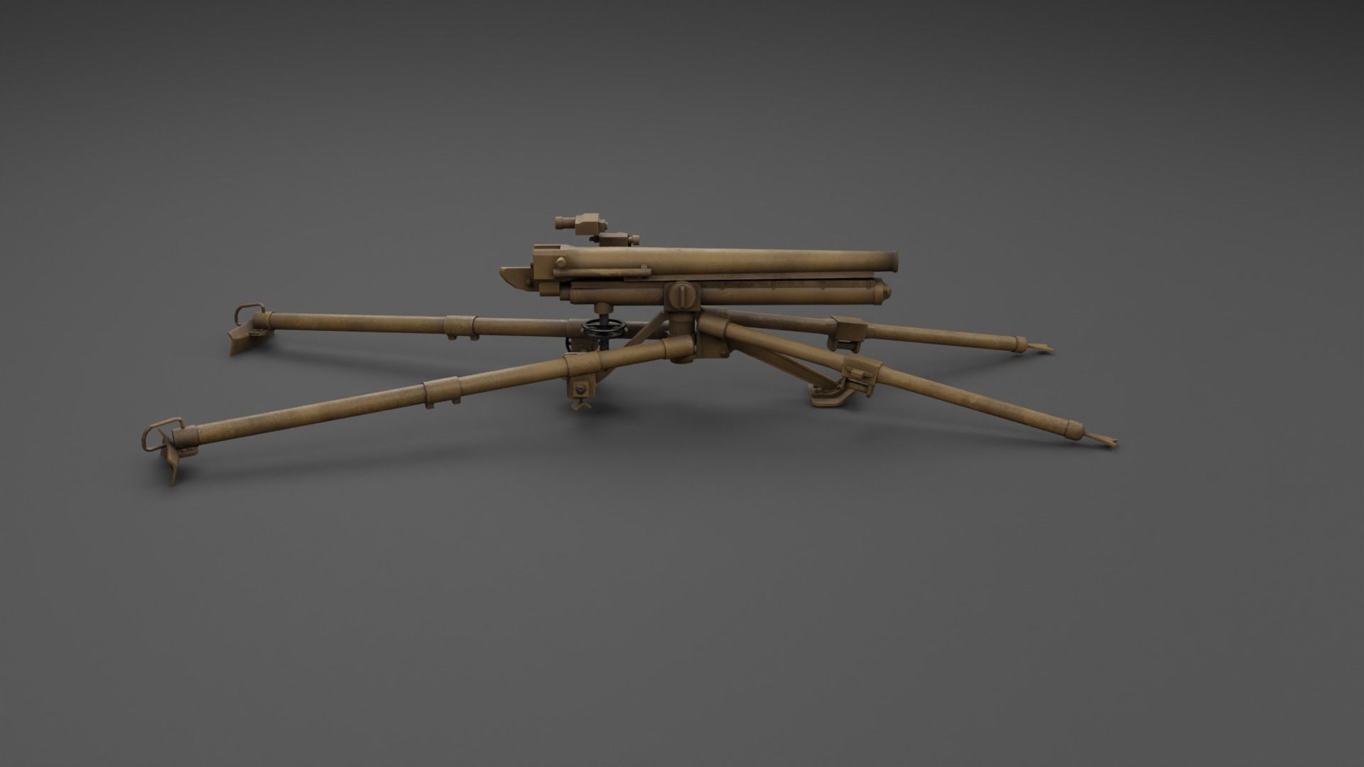 3D model Type 11 37 mm infantry gun VR / AR / low-poly | CGTrader