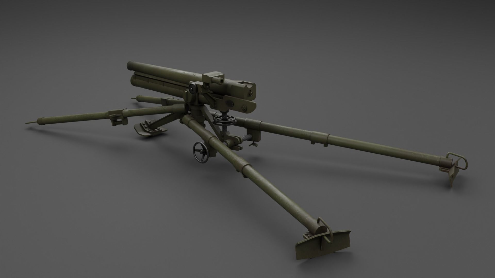 3D model Type 11 37 mm infantry gun VR / AR / low-poly | CGTrader