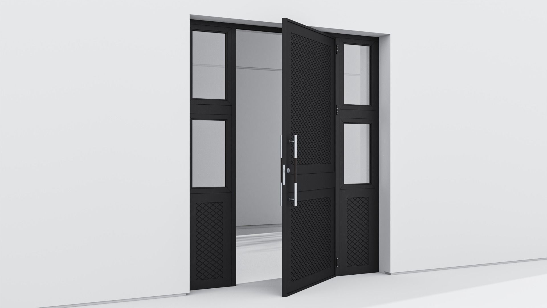 Aluminium door 90 3D model | CGTrader