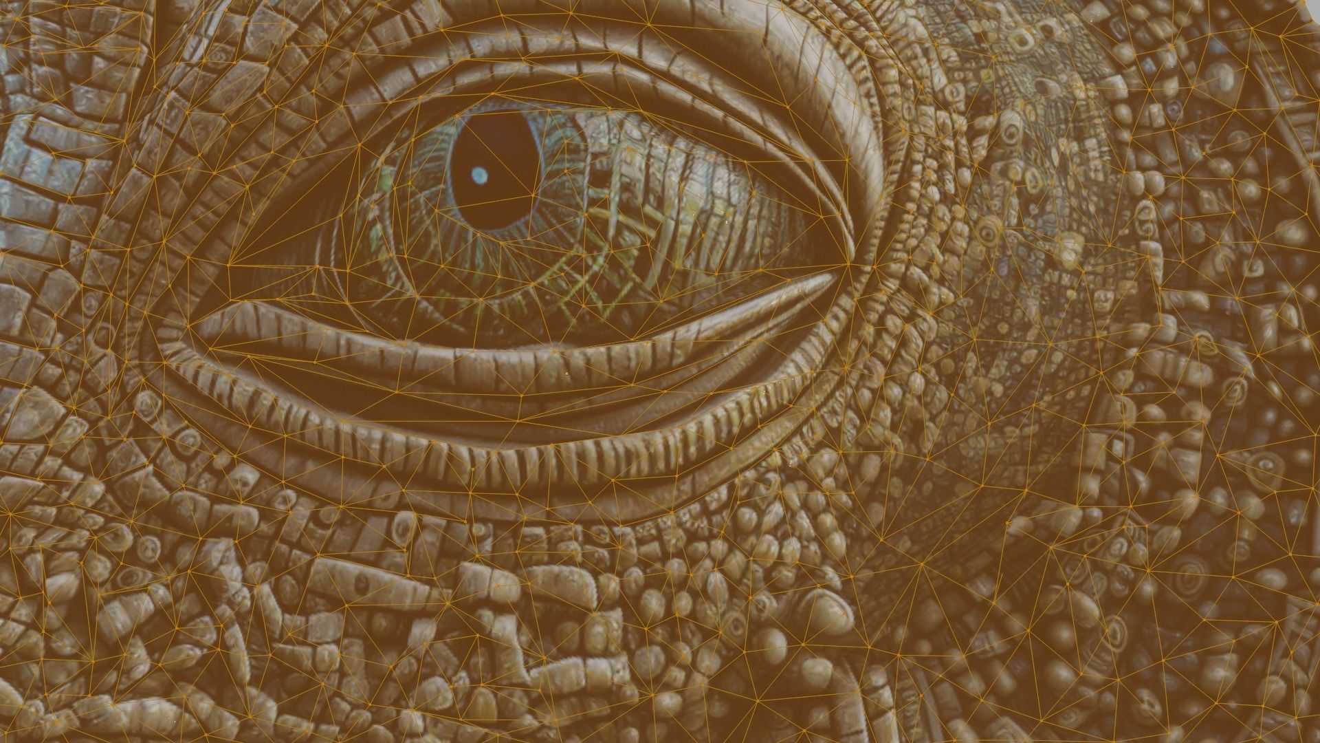 3D model 3D alien sea space god mosaic with materials and textures VR ...