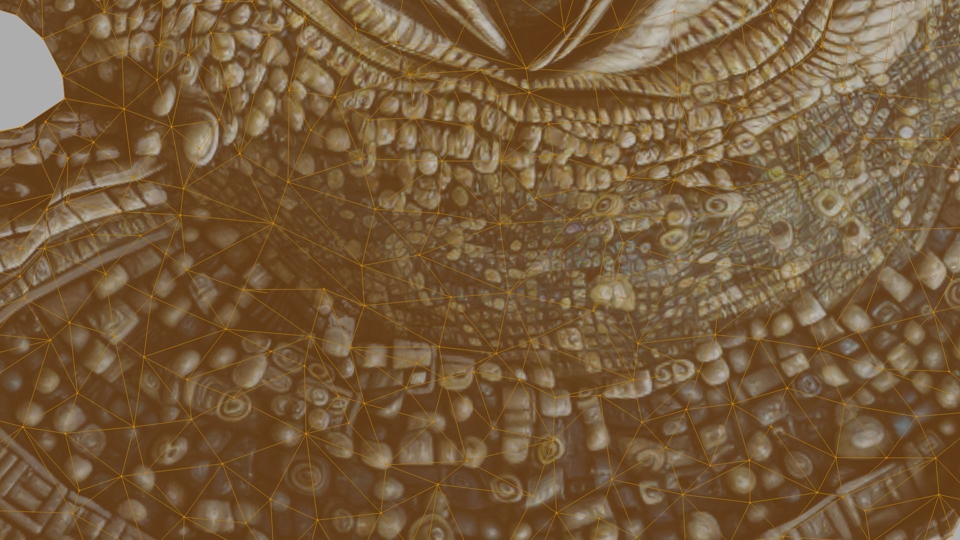 3D model 3D alien sea space god mosaic with materials and textures VR ...