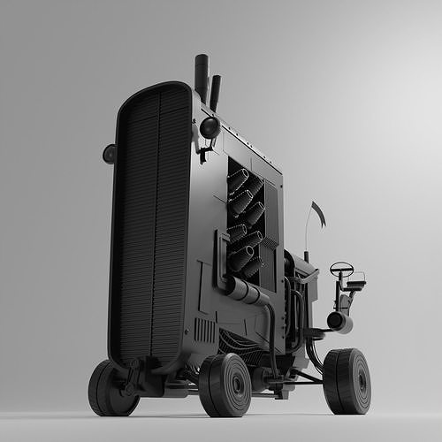 CyberPunk Tractor High Poly model 3D model | CGTrader