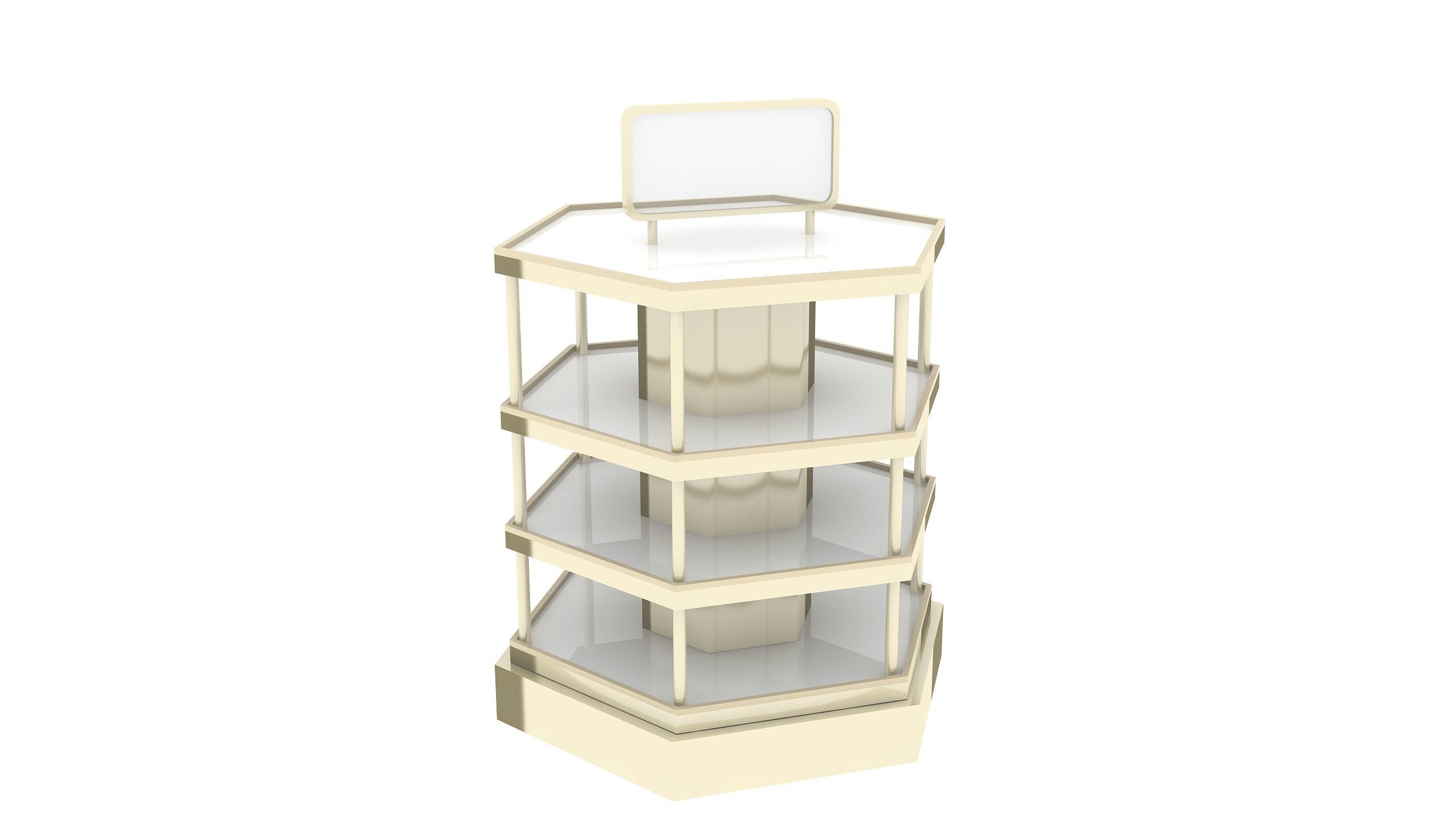 Showcase three tier display stand 3D model | CGTrader