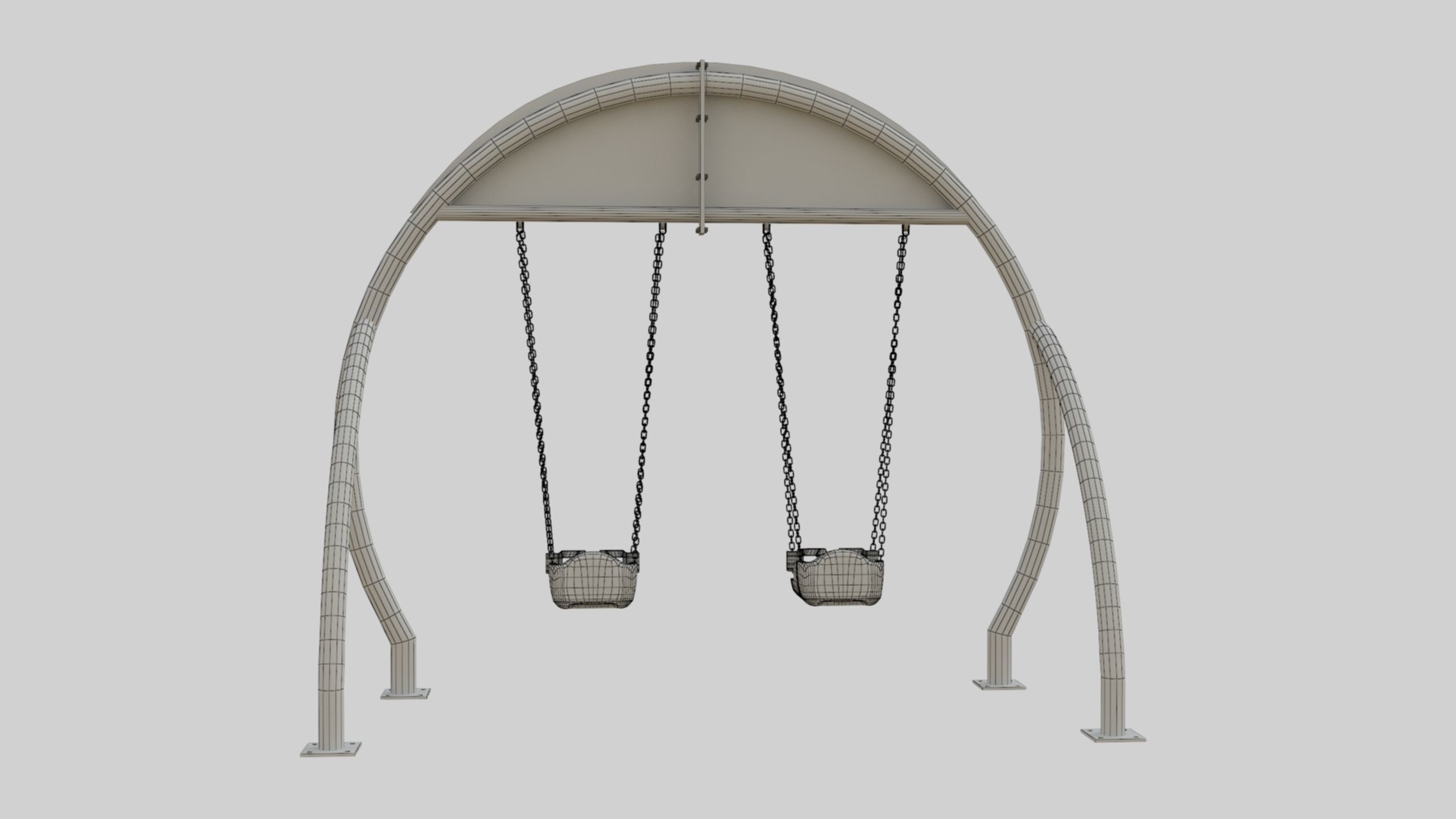Playground Rounded Swing - 01 3D model | CGTrader