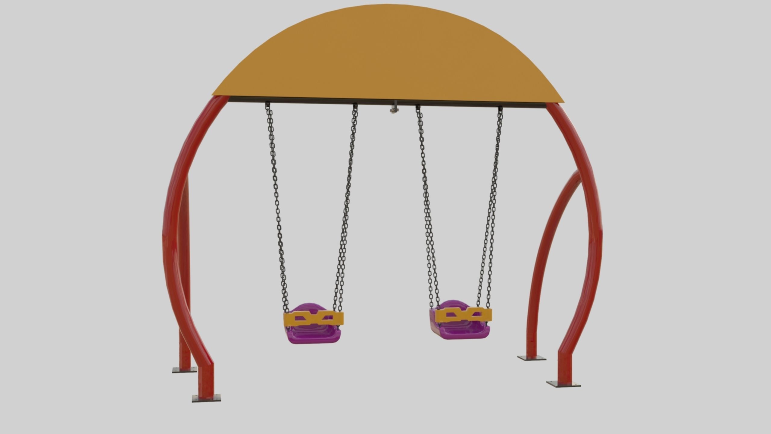 Playground Rounded Swing - 01 3D model | CGTrader