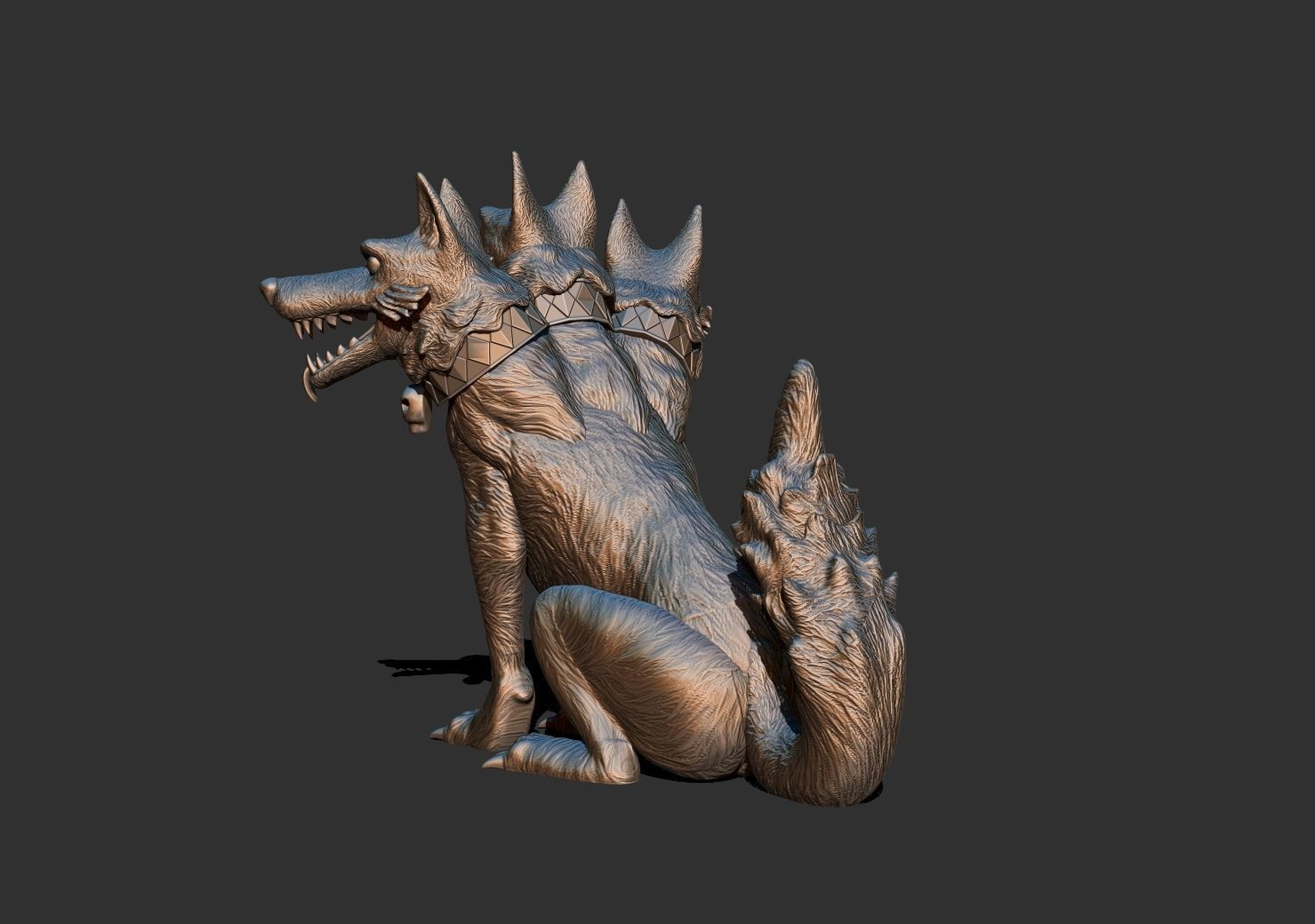 Sitting Cerberus figure 3D model 3D printable | CGTrader