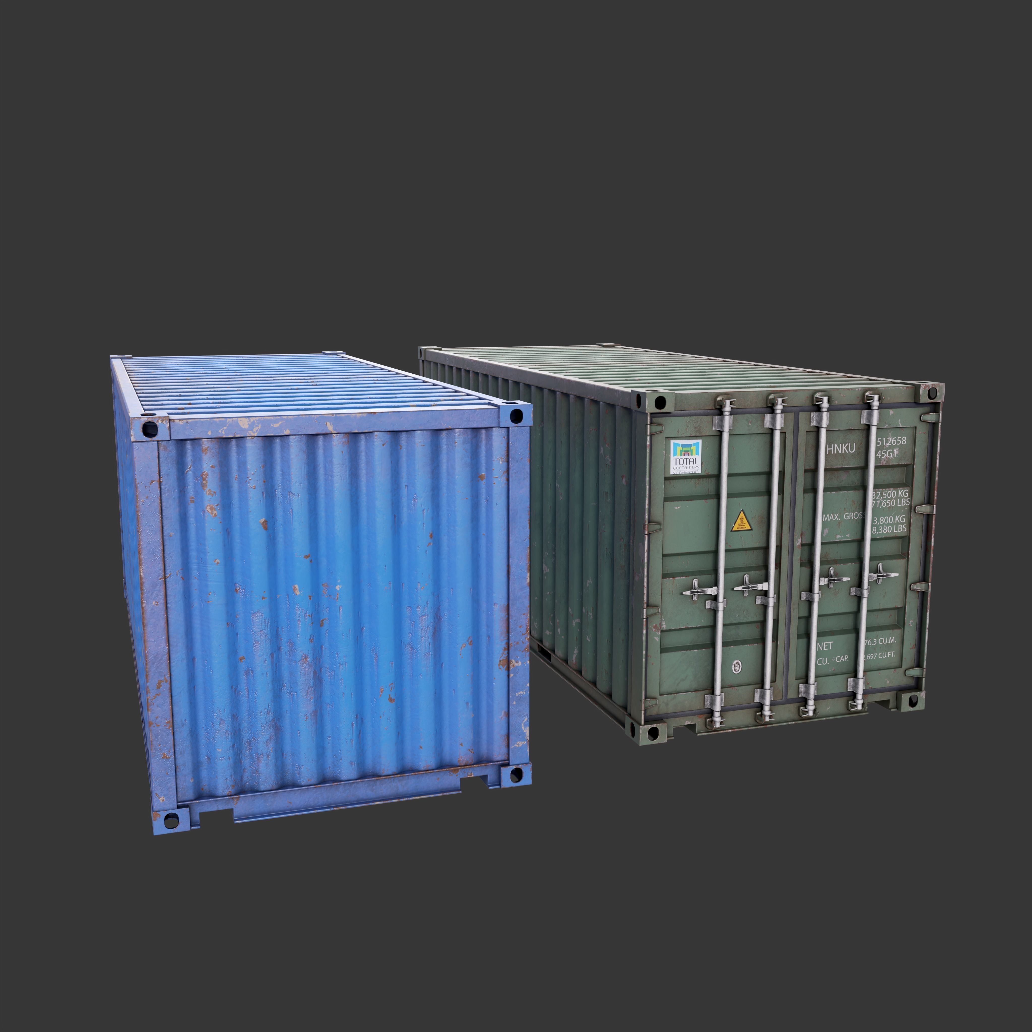 3D model 20 Feet Container Low-poly 3d model VR / AR / low-poly | CGTrader
