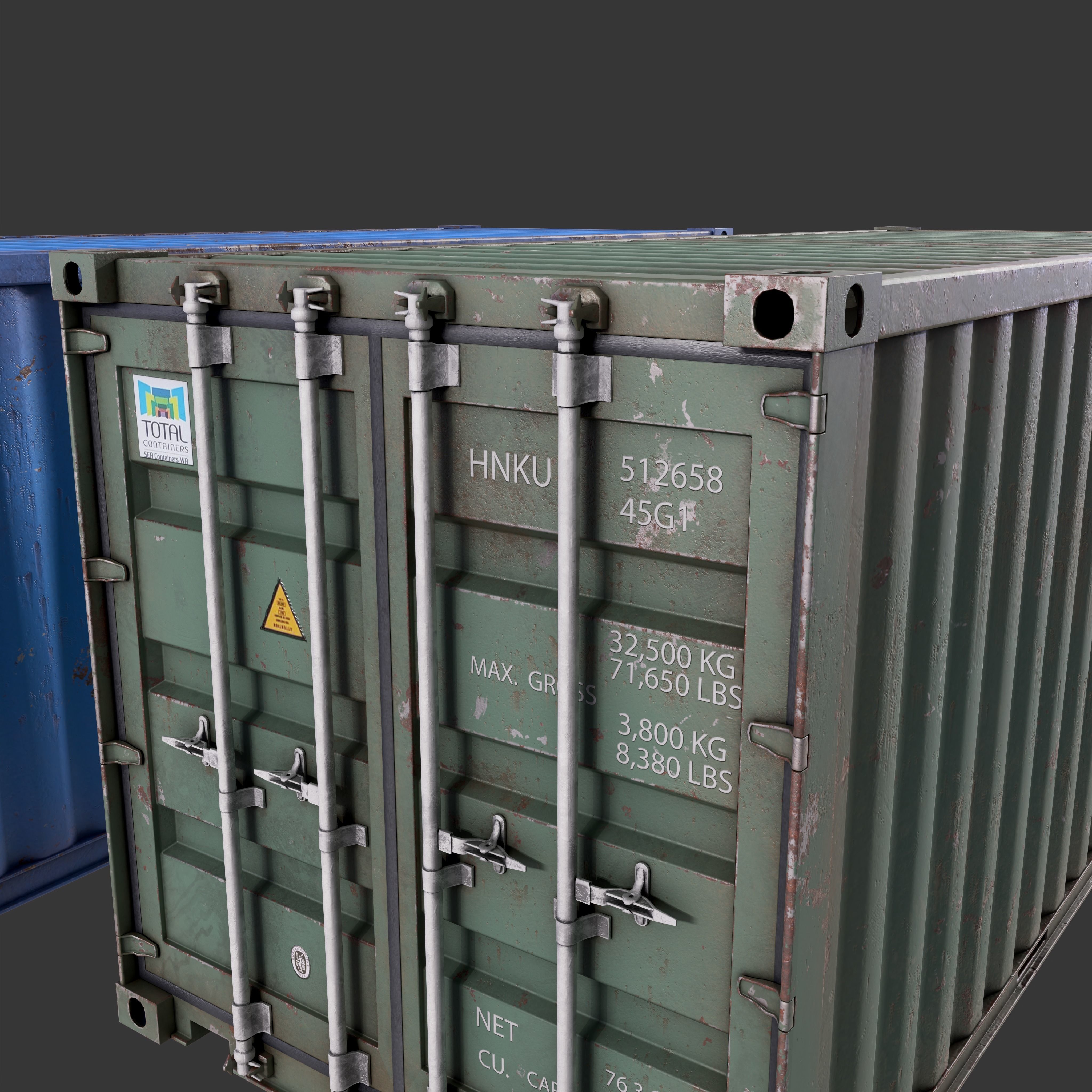 3D model 20 Feet Container Low-poly 3d model VR / AR / low-poly | CGTrader