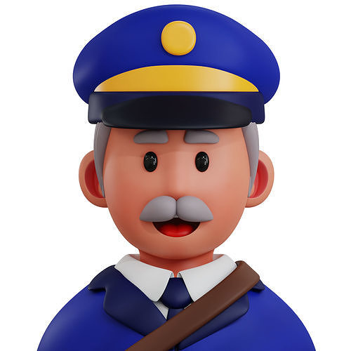 3D model 3d avatar profession as Postman VR / AR / low-poly | CGTrader