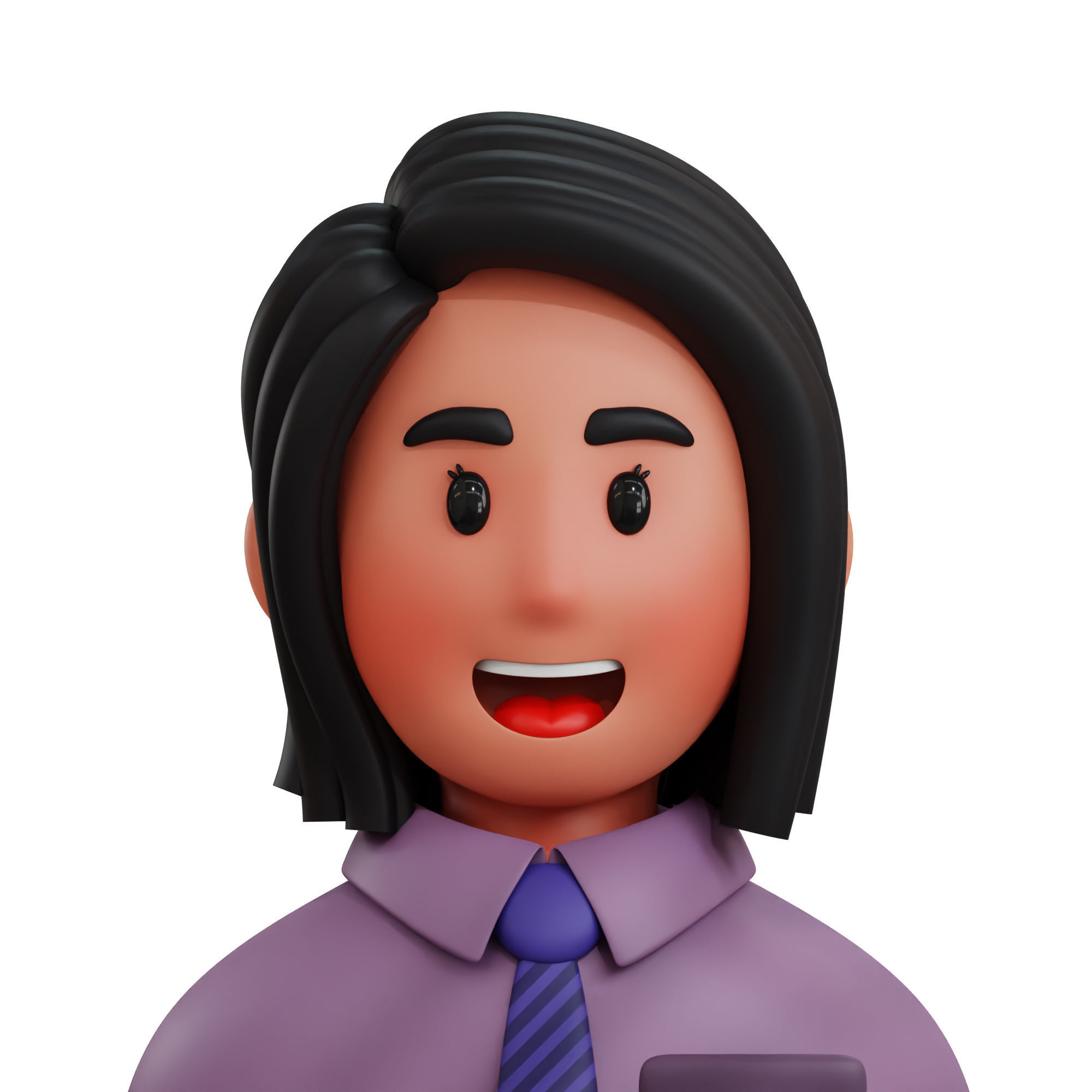 3D model 3d avatar profession as Administrator VR / AR / low-poly ...