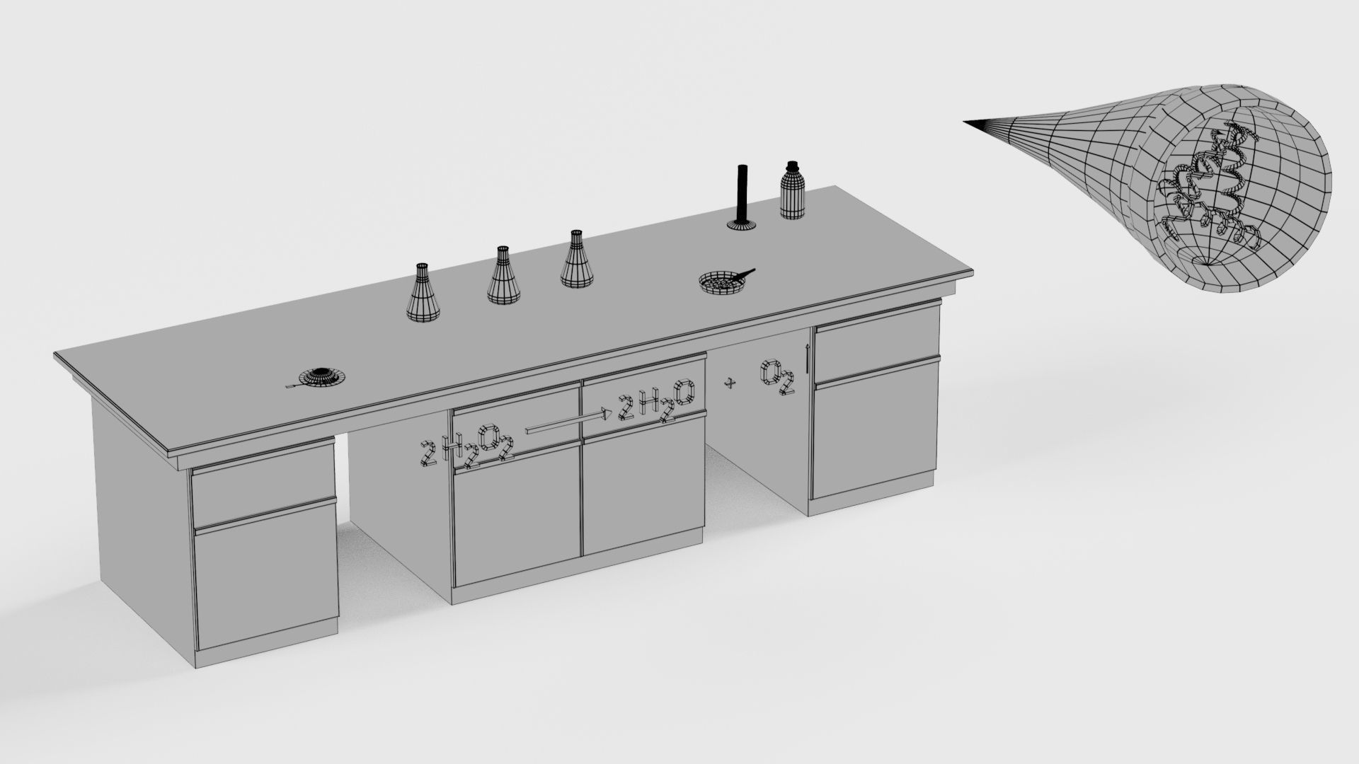 3D model Hydrogen peroxide Liquid table VR / AR / low-poly | CGTrader