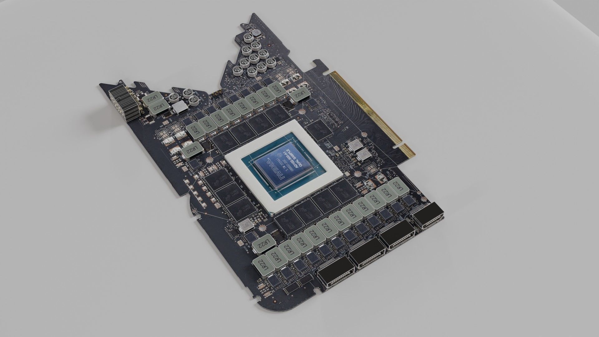 Nvidia GeForce RTX 4090 FE - no heatsink 3D model | CGTrader