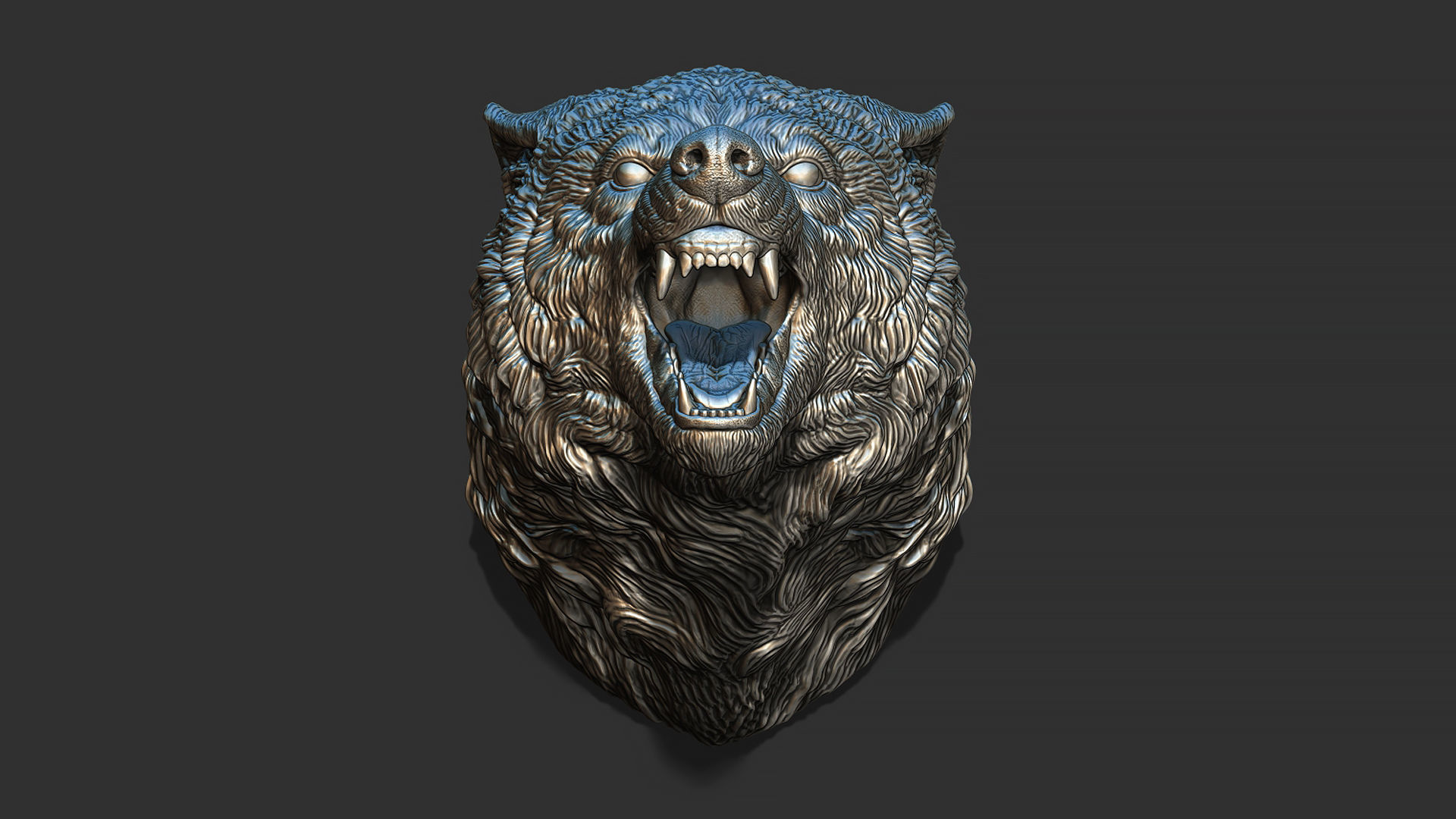 Wolf face head 3D model 3D printable | CGTrader