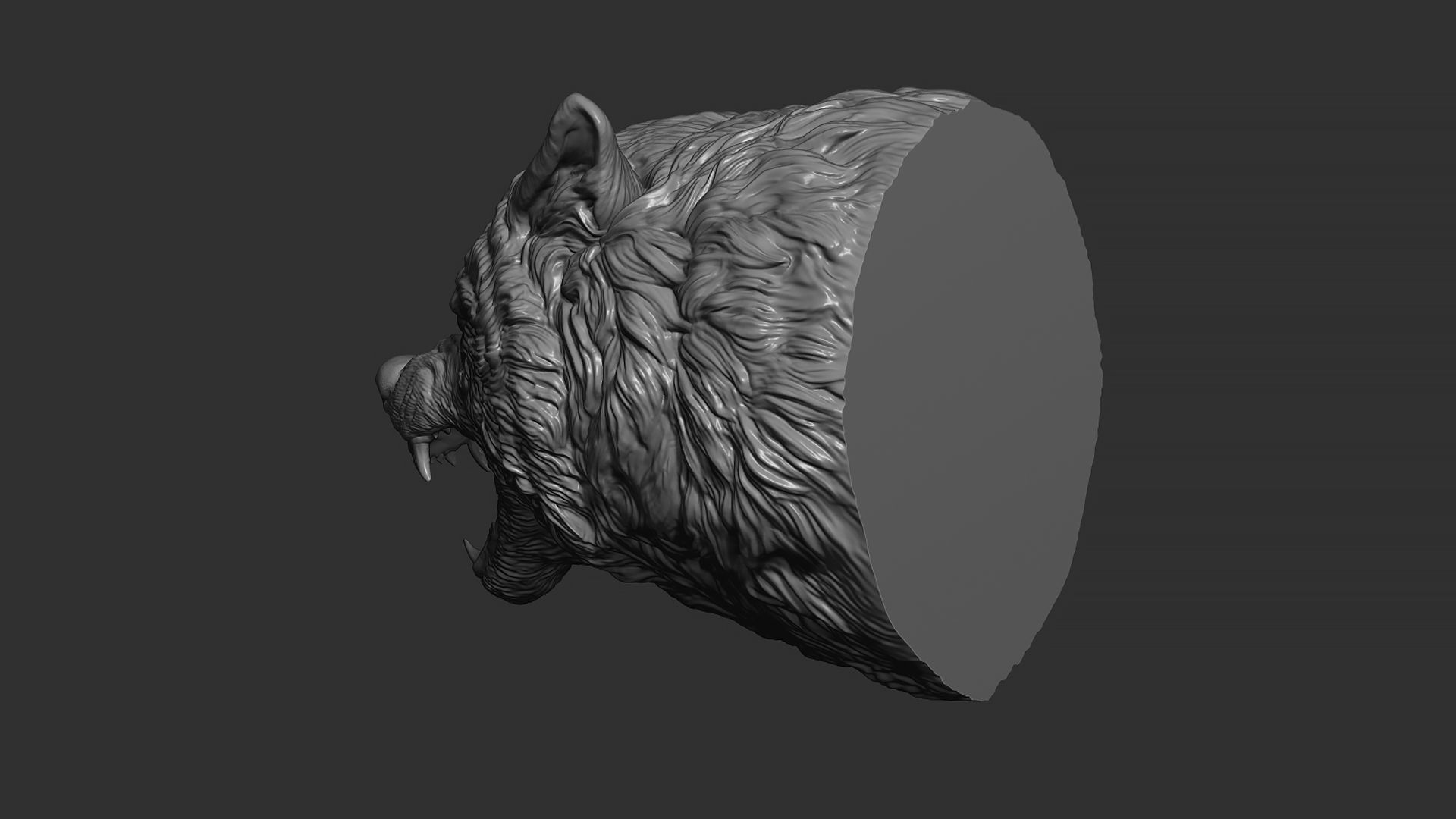 Wolf face head 3D model 3D printable | CGTrader