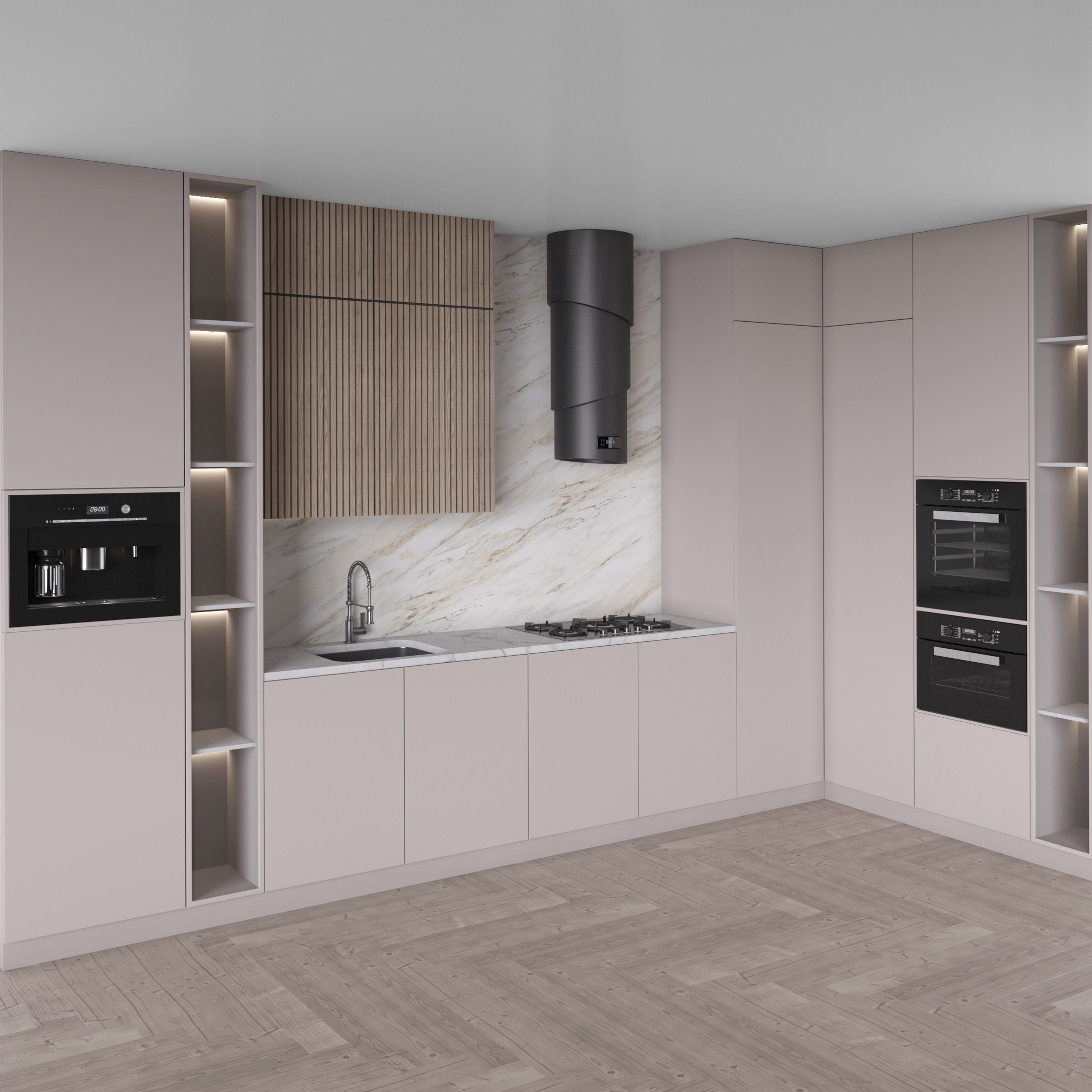 Kitchen Modern 85 - 2 color 3D model | CGTrader