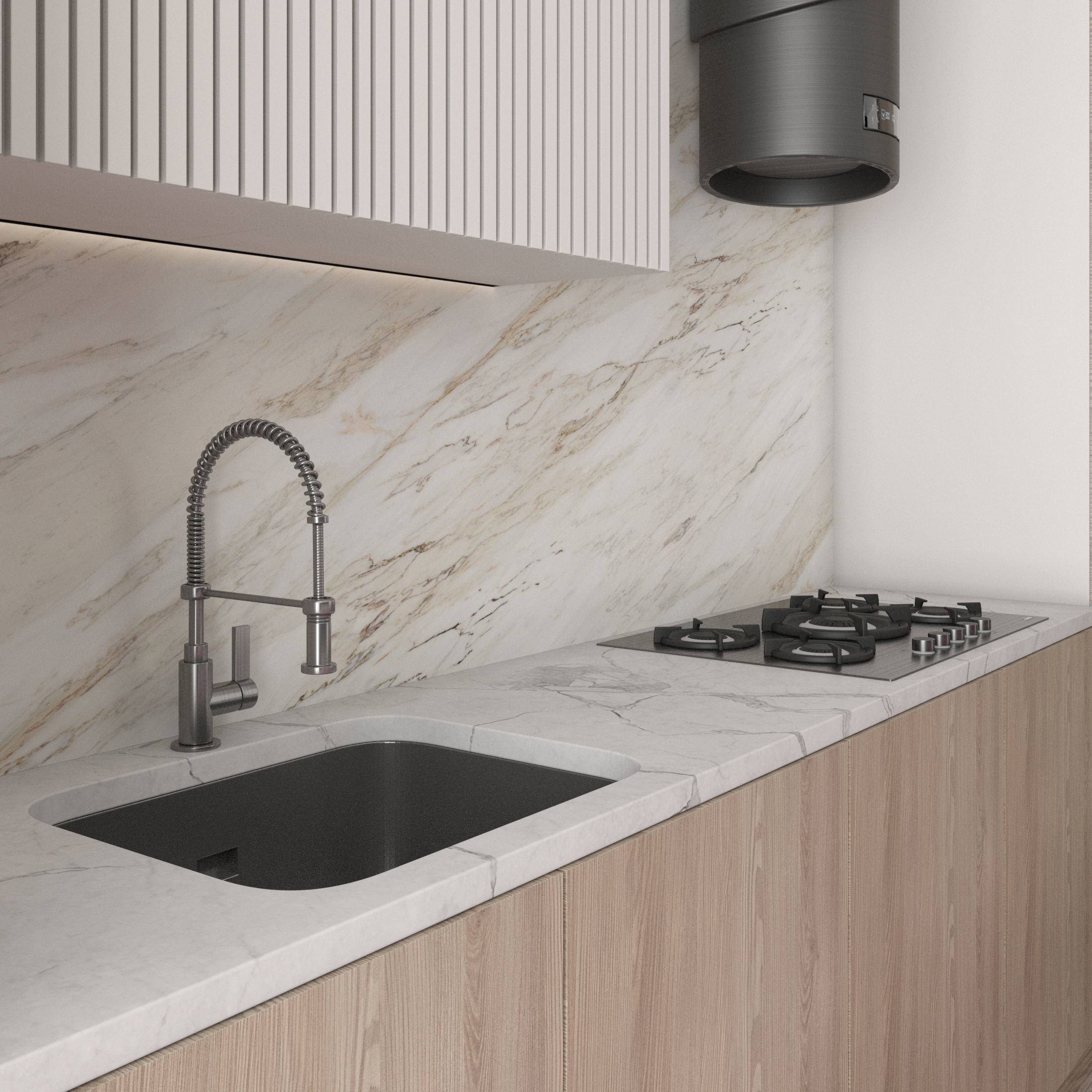 Kitchen Modern 85 - 2 color 3D model | CGTrader