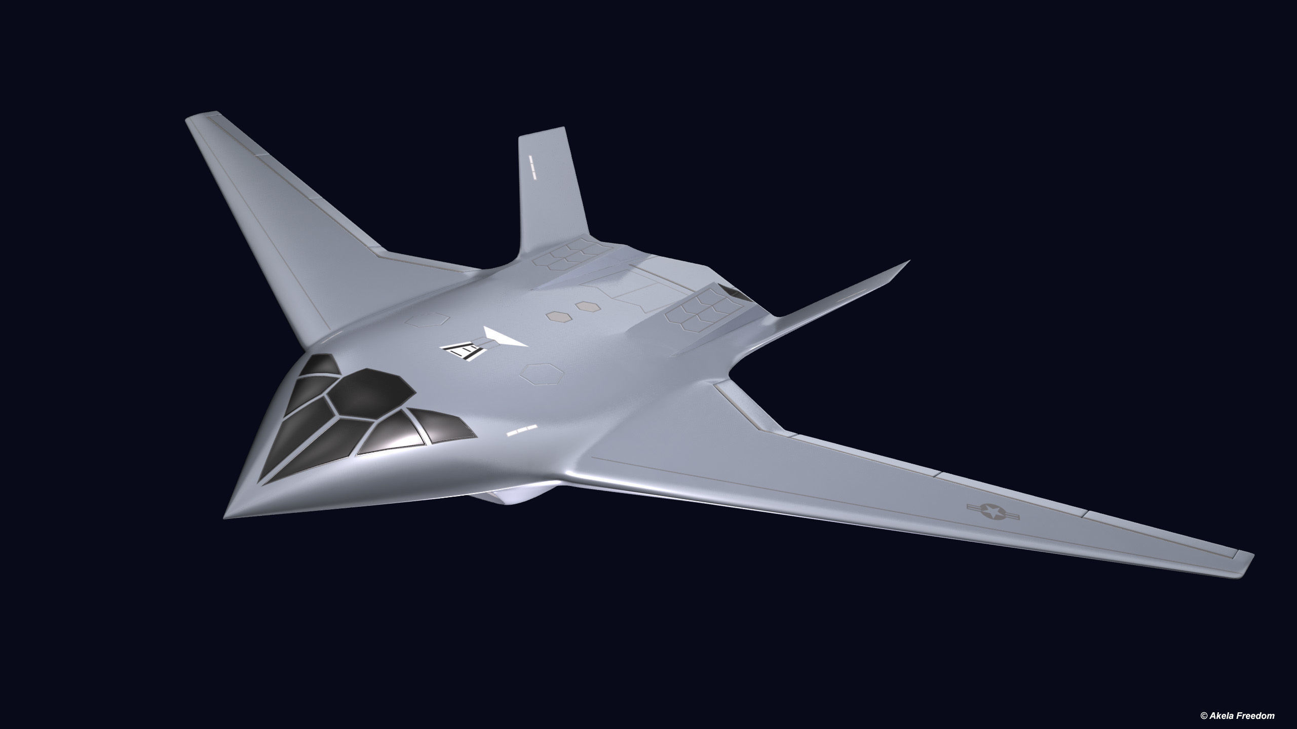 Blended Wing Body Concept 3D model animated | CGTrader