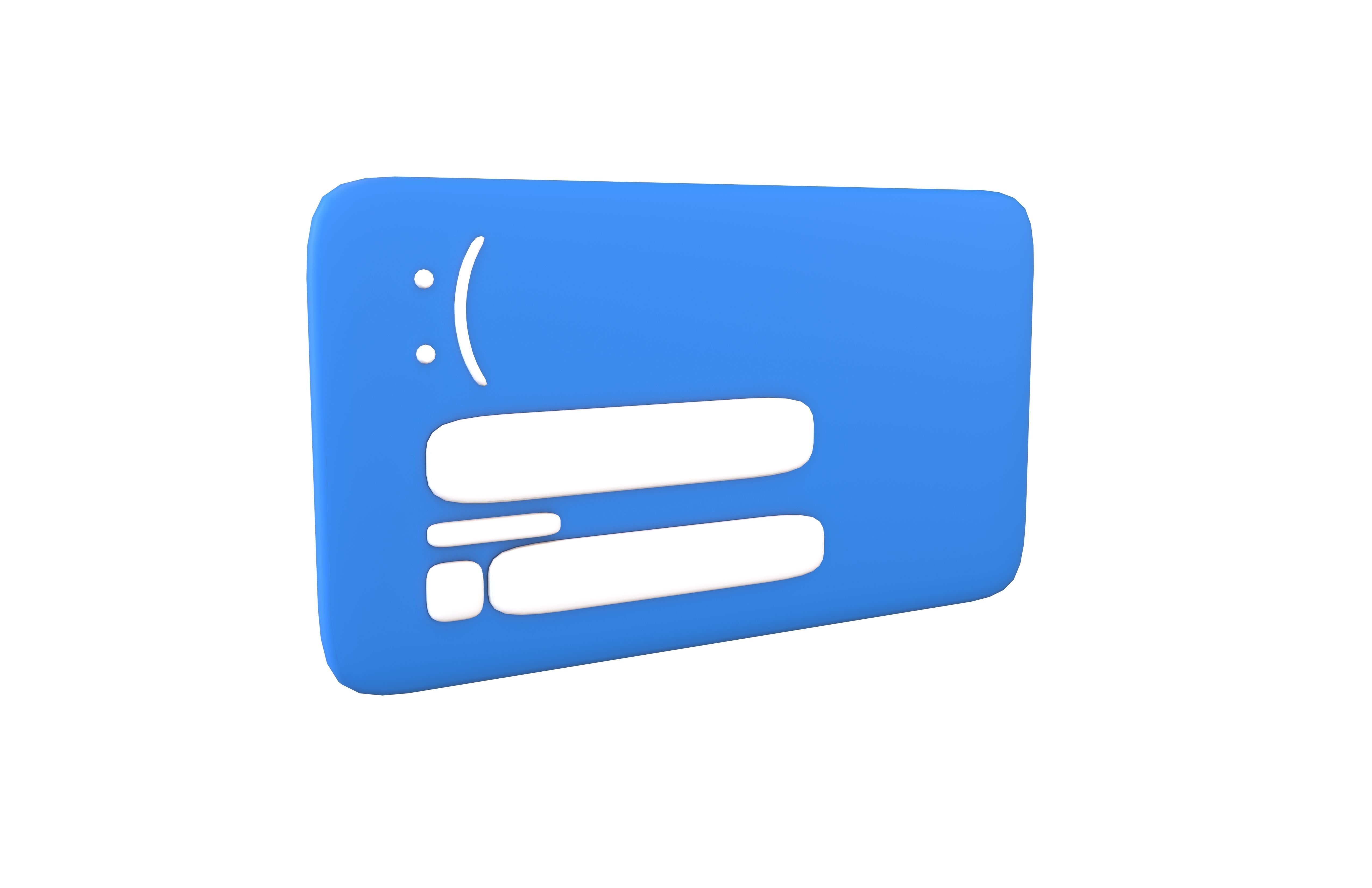 3D model Blue Screen Icon v1 001 VR / AR / low-poly | CGTrader