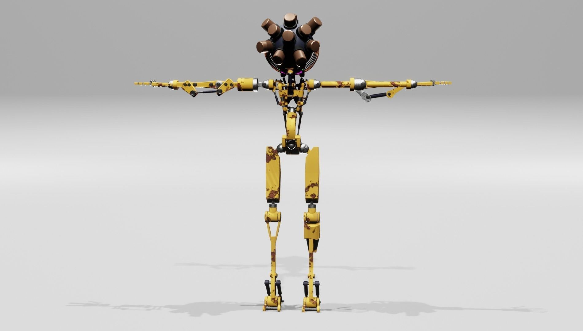 post apocalyptic robot character 3D model animated | CGTrader