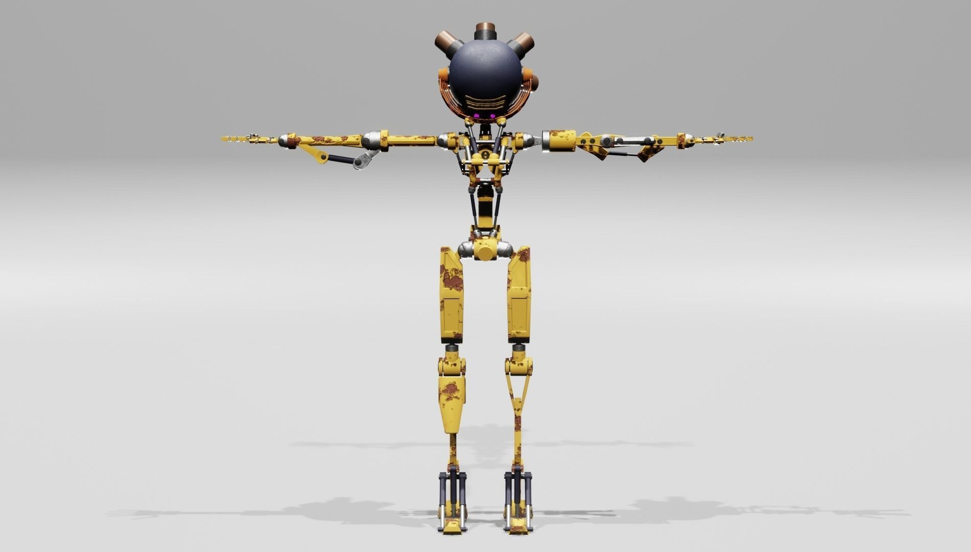 post apocalyptic robot character 3D model animated | CGTrader