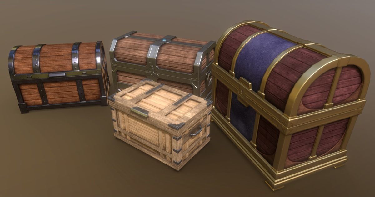 3D model PackPro - Chests VR / AR / low-poly | CGTrader
