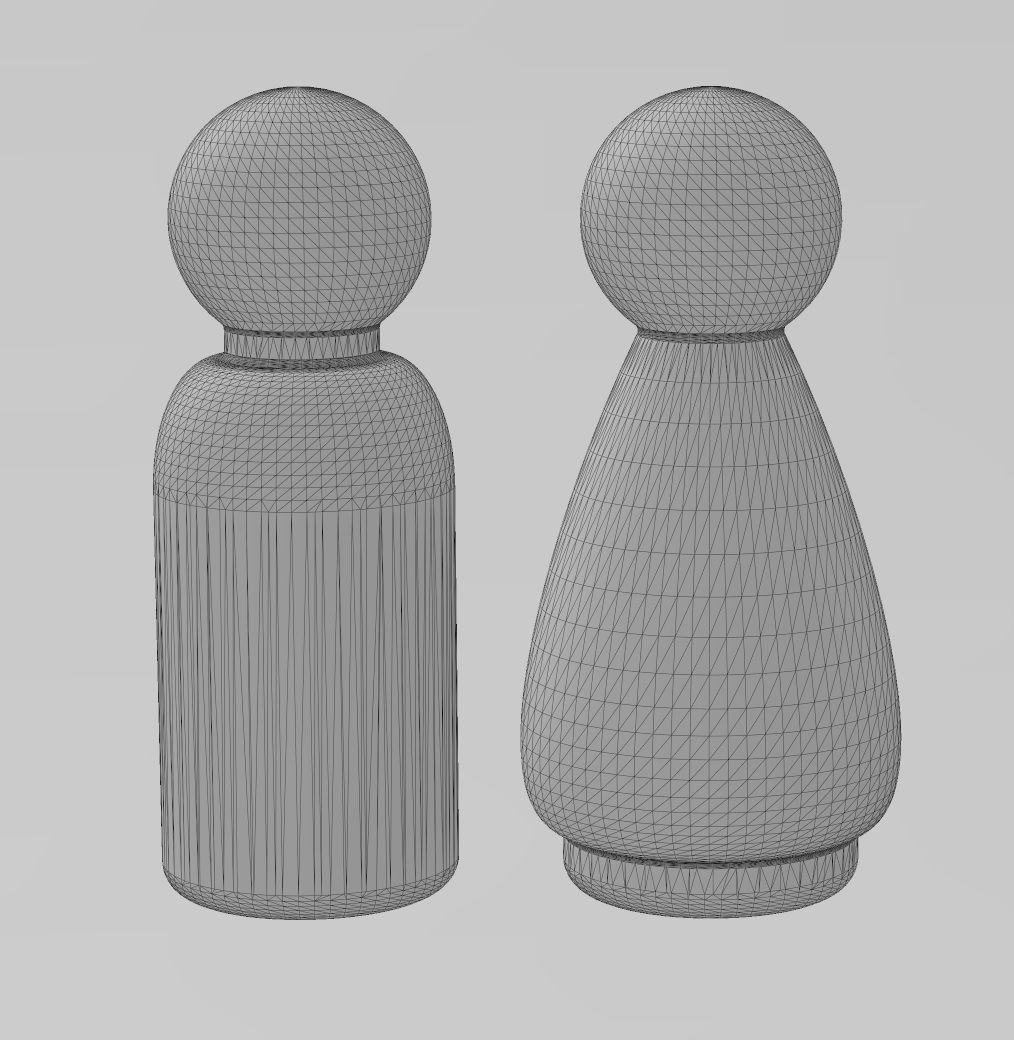 Men and women peg doll decor shapes 3D model 3D printable | CGTrader
