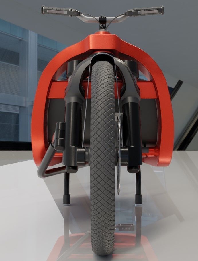 3D model Low-Poly Cargo Bike Red Version Rigged VR / AR / low-poly ...