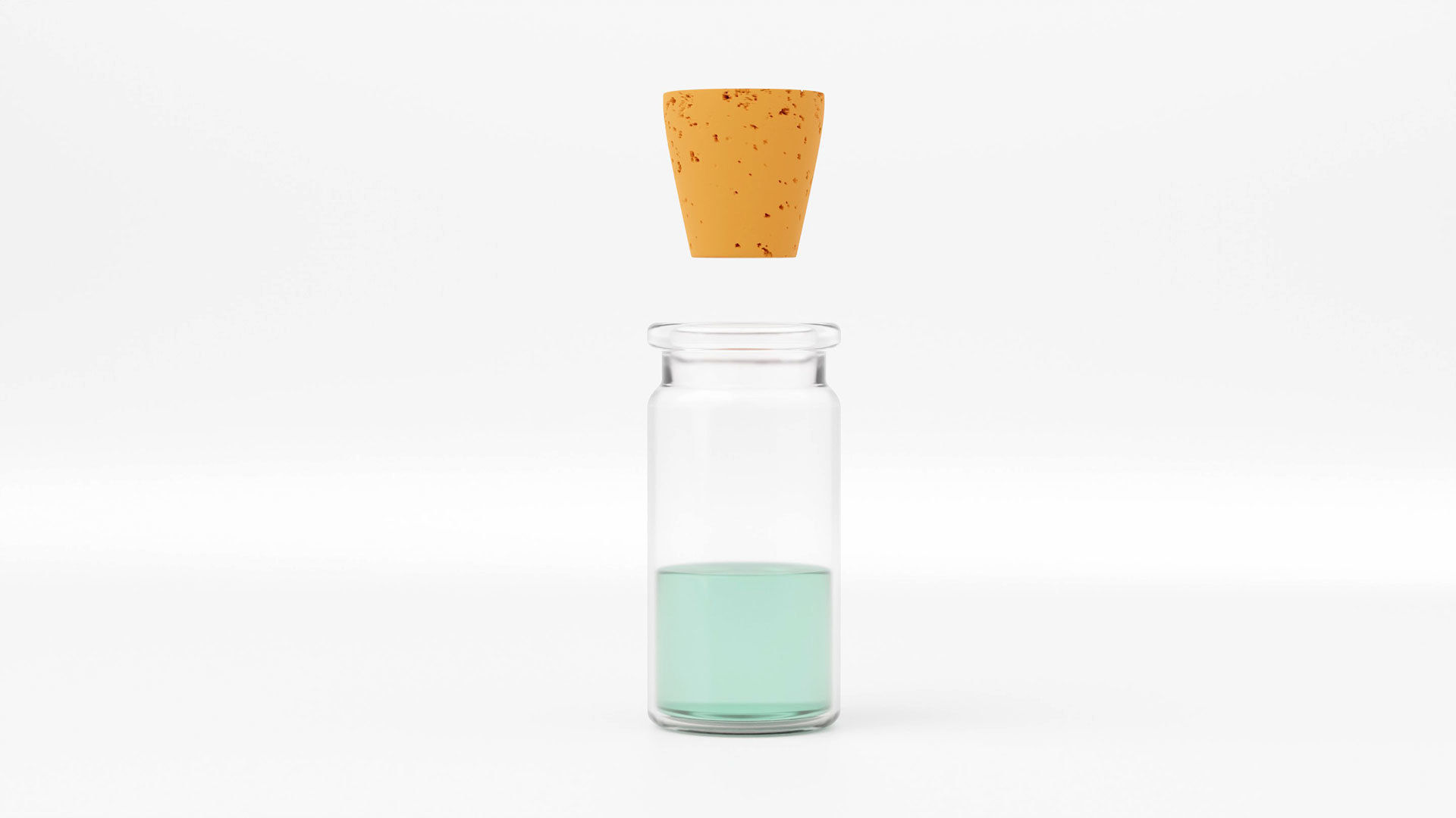 3D model Medical Lab Chemical Clear Glass Bottle Realistic 3D model VR ...