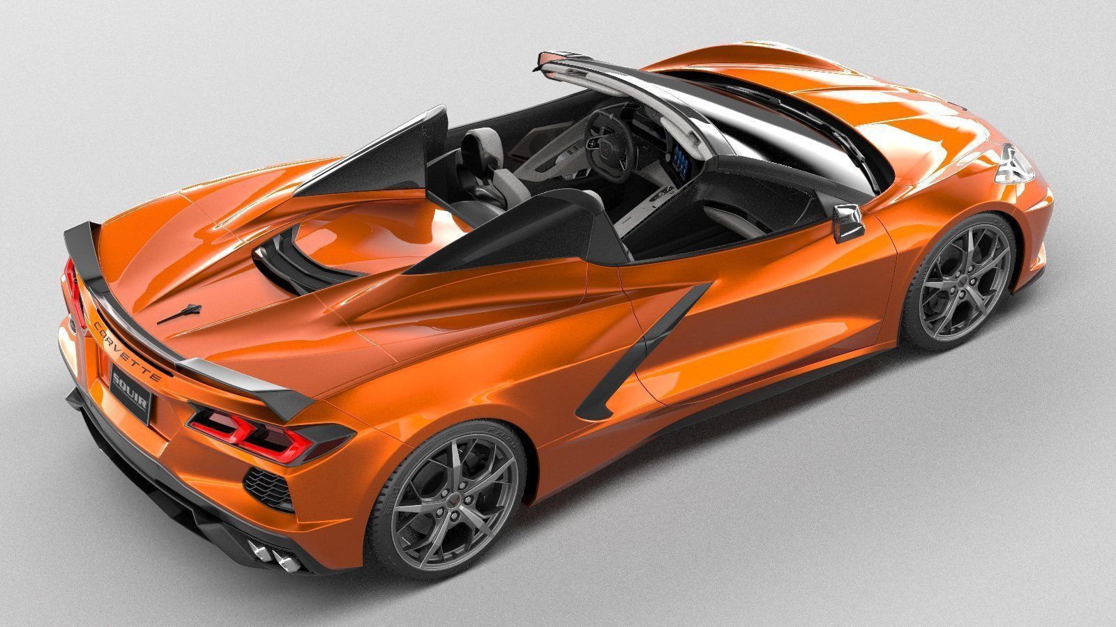 Chevrolet Corvette C8 Stingray Convertible CG 2020 3D model | CGTrader