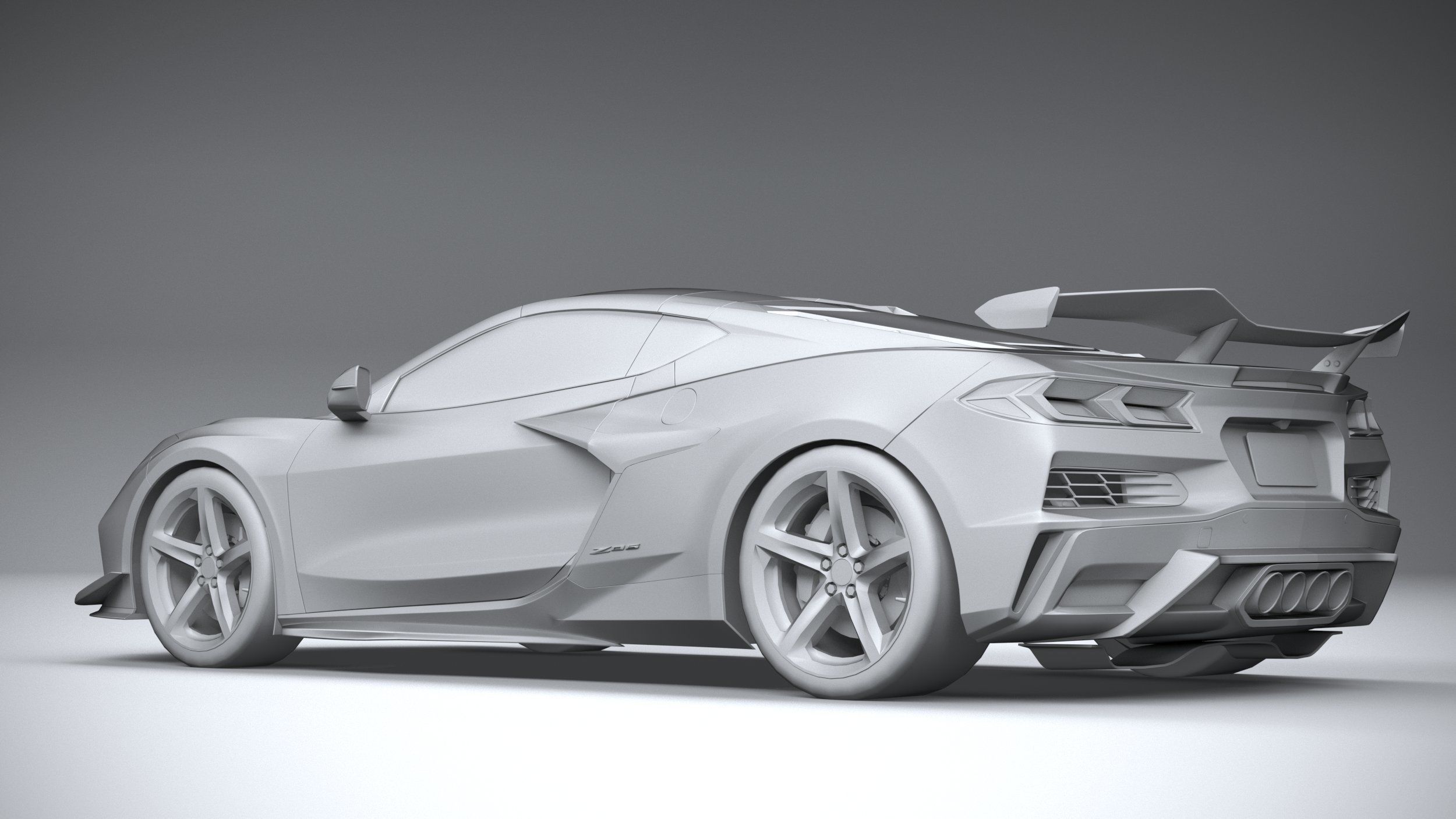 Chevrolet Corvette C8 Z06 CG 2023 lowpoly 3D model | CGTrader