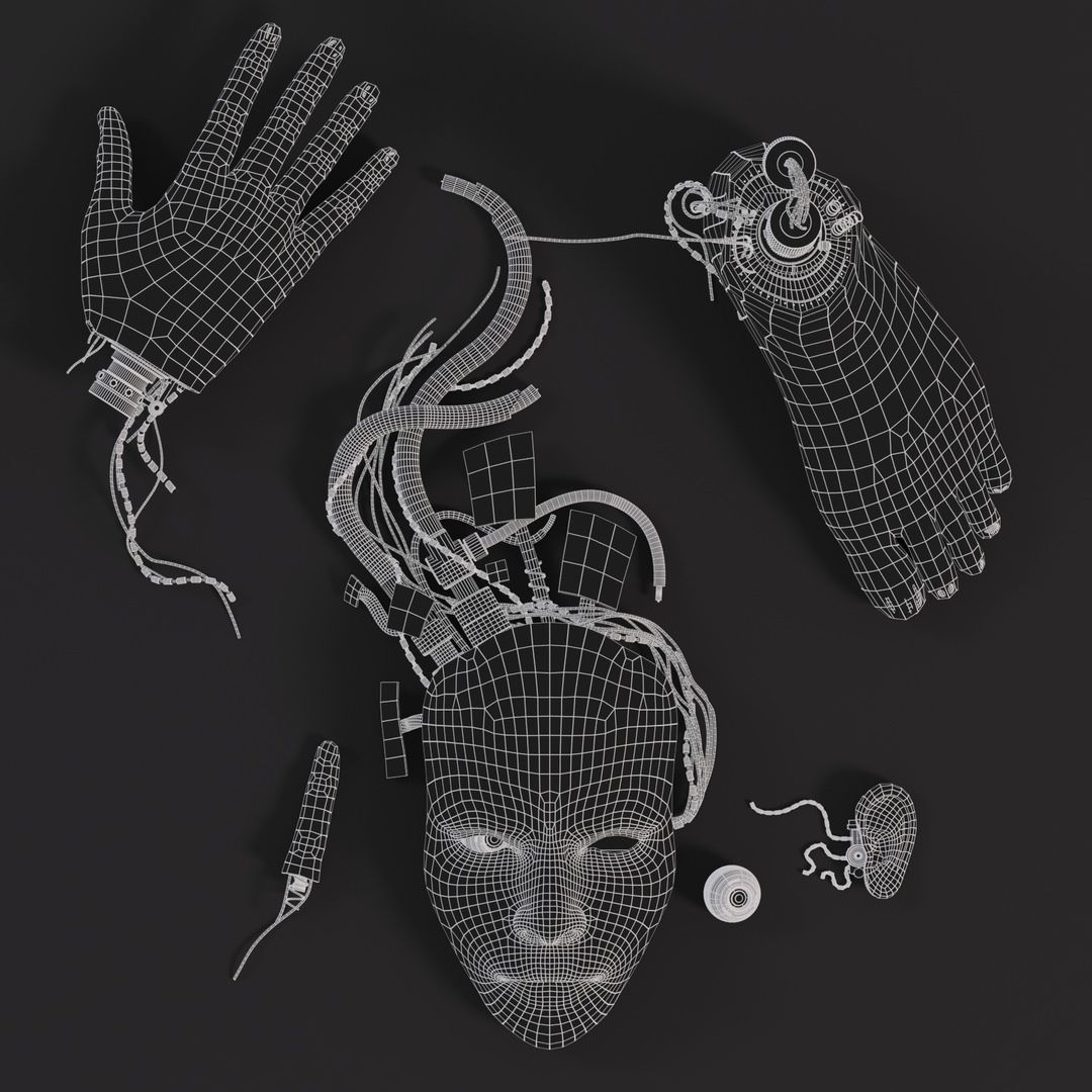 Parts of the robot 3D model | CGTrader