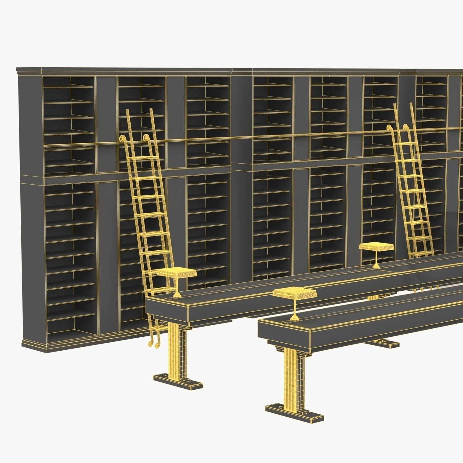 Warby Parker Flagship Store Shelve And Table 3D model | CGTrader