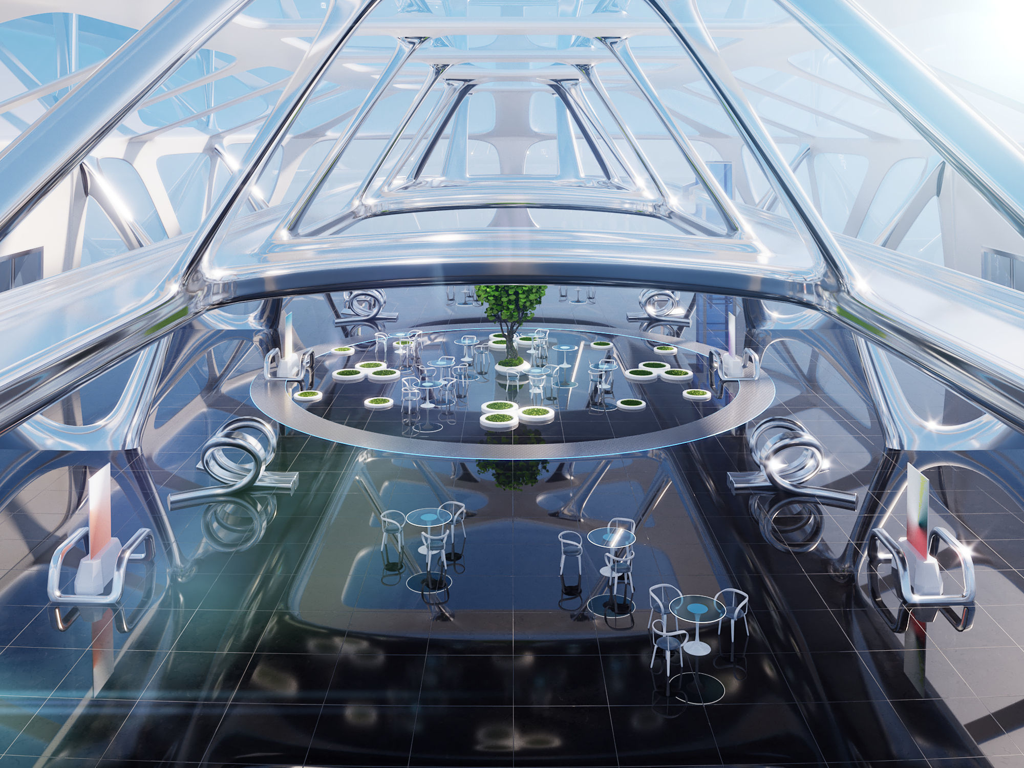 Exhibition Hall Futuristic 3D model | CGTrader