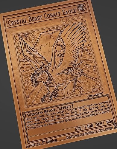 crystal beast cobalt eagle - yugioh 3D model 3D printable | CGTrader