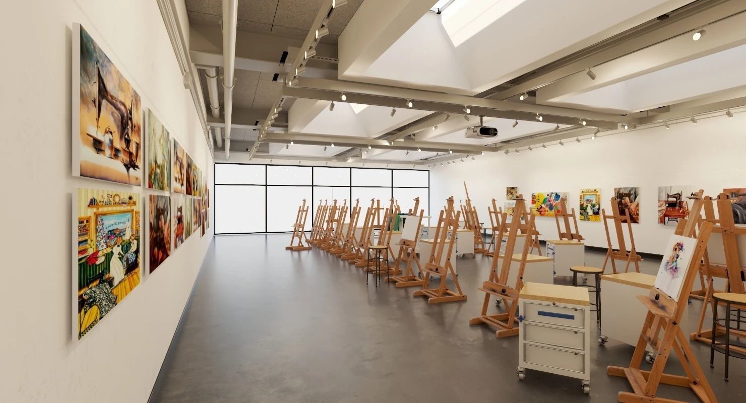 Studio Arts Space Interior Scene 3D model | CGTrader