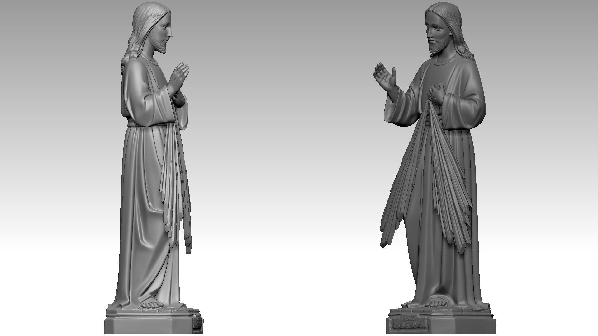 Jesus Christ - Devine Mercy 3D model 3D printable | CGTrader