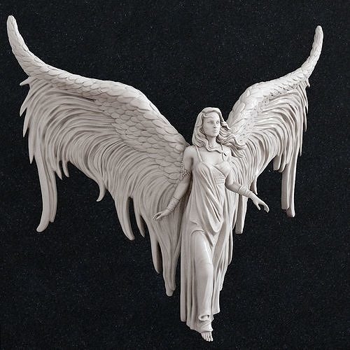 Anime Woman Angel 3D model 3D printable | CGTrader